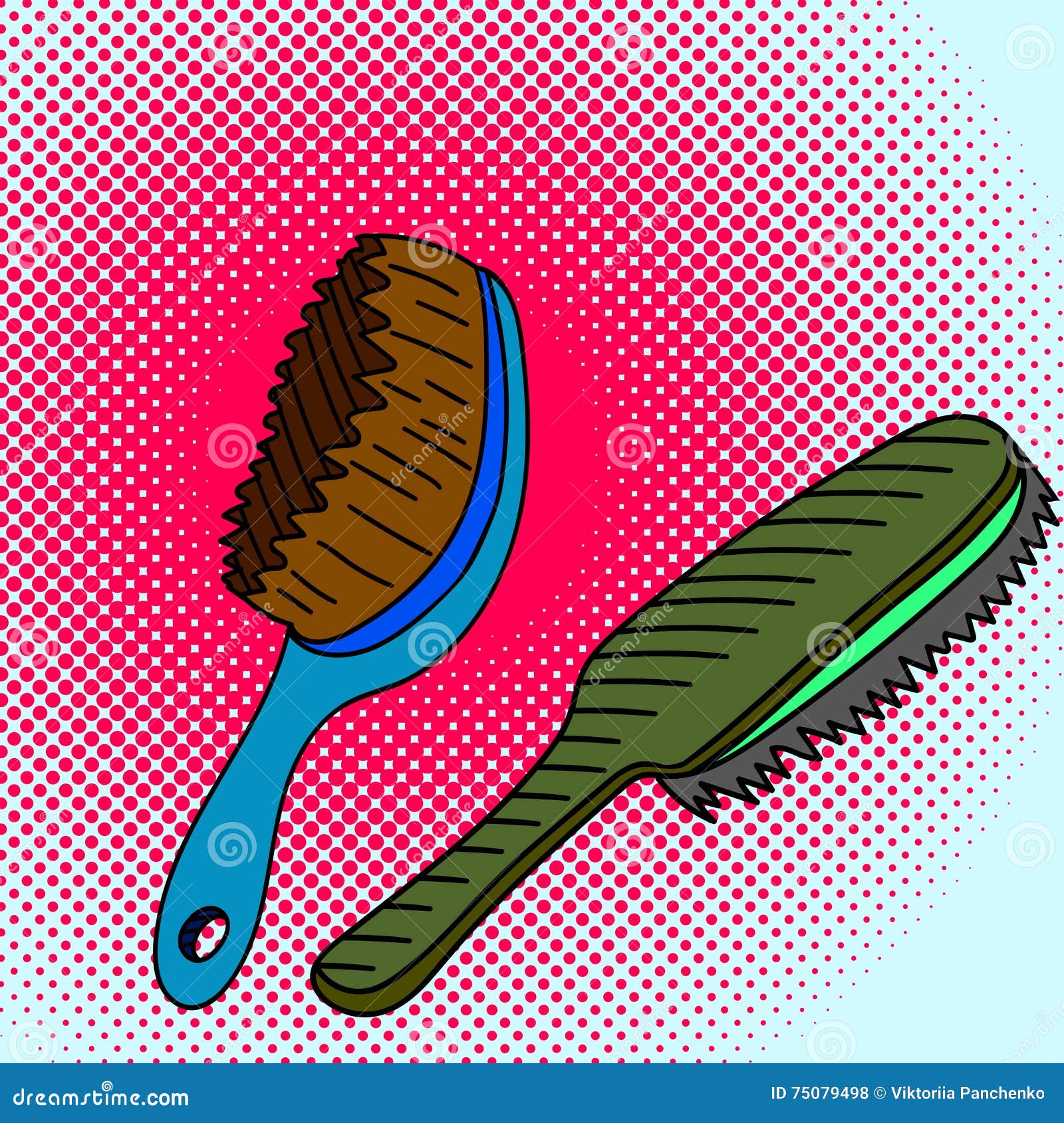 Kamm-Pop-Arten-Vektorillustration Vektor Abbildung - Illustration von ...