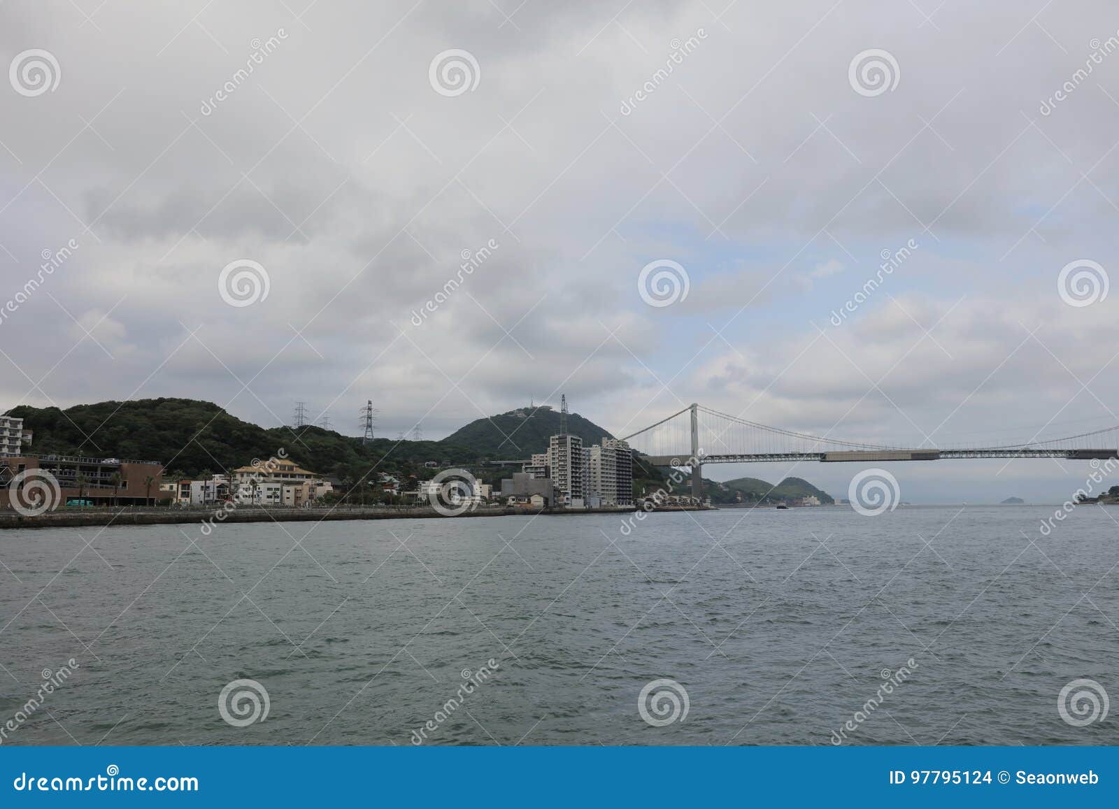 The Kammon Strait Bridge in Japan Stock Photo - Image of honshu ...