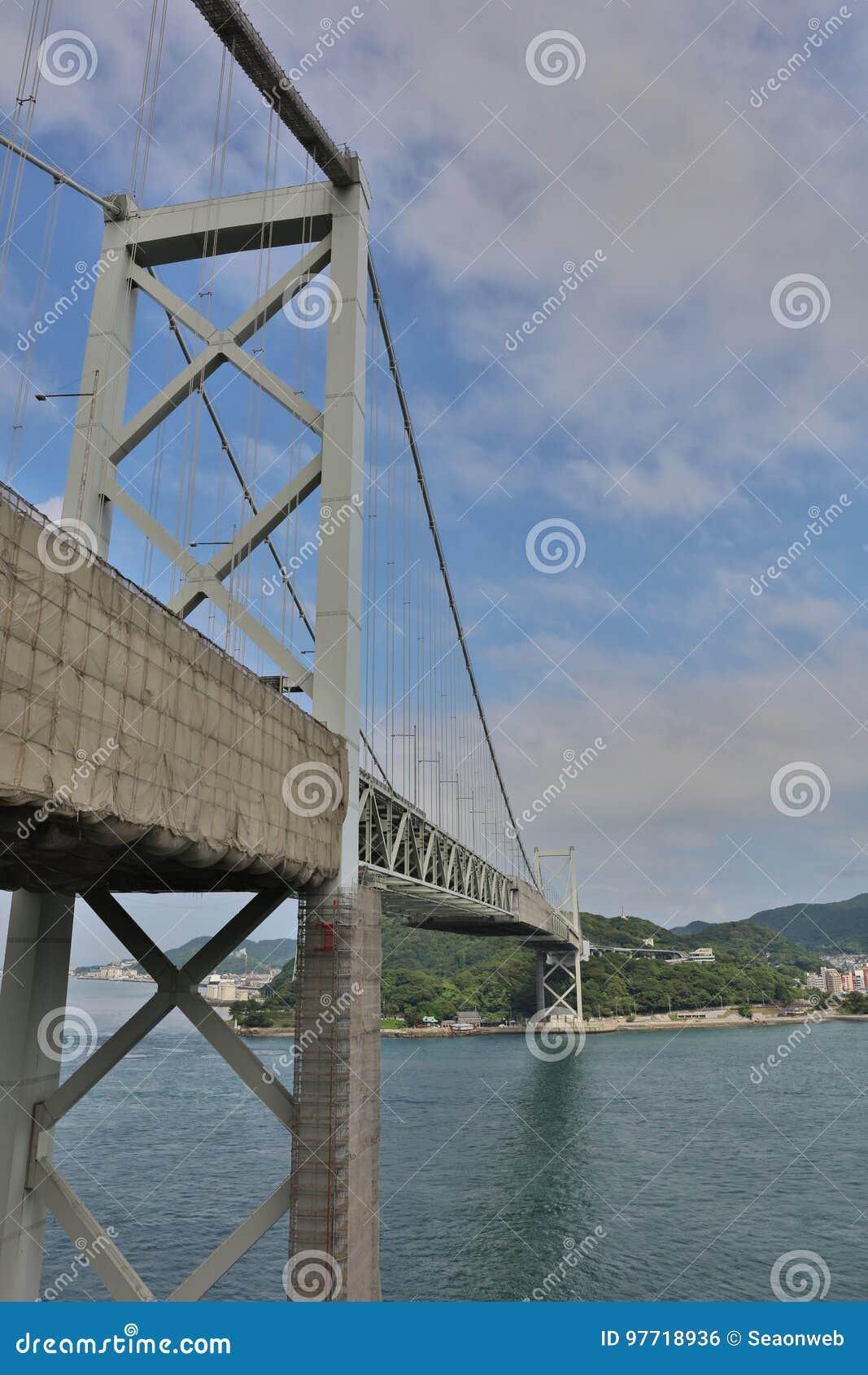 Kammon Strait Bridge in Japan Stock Photo - Image of road, blue: 97718936