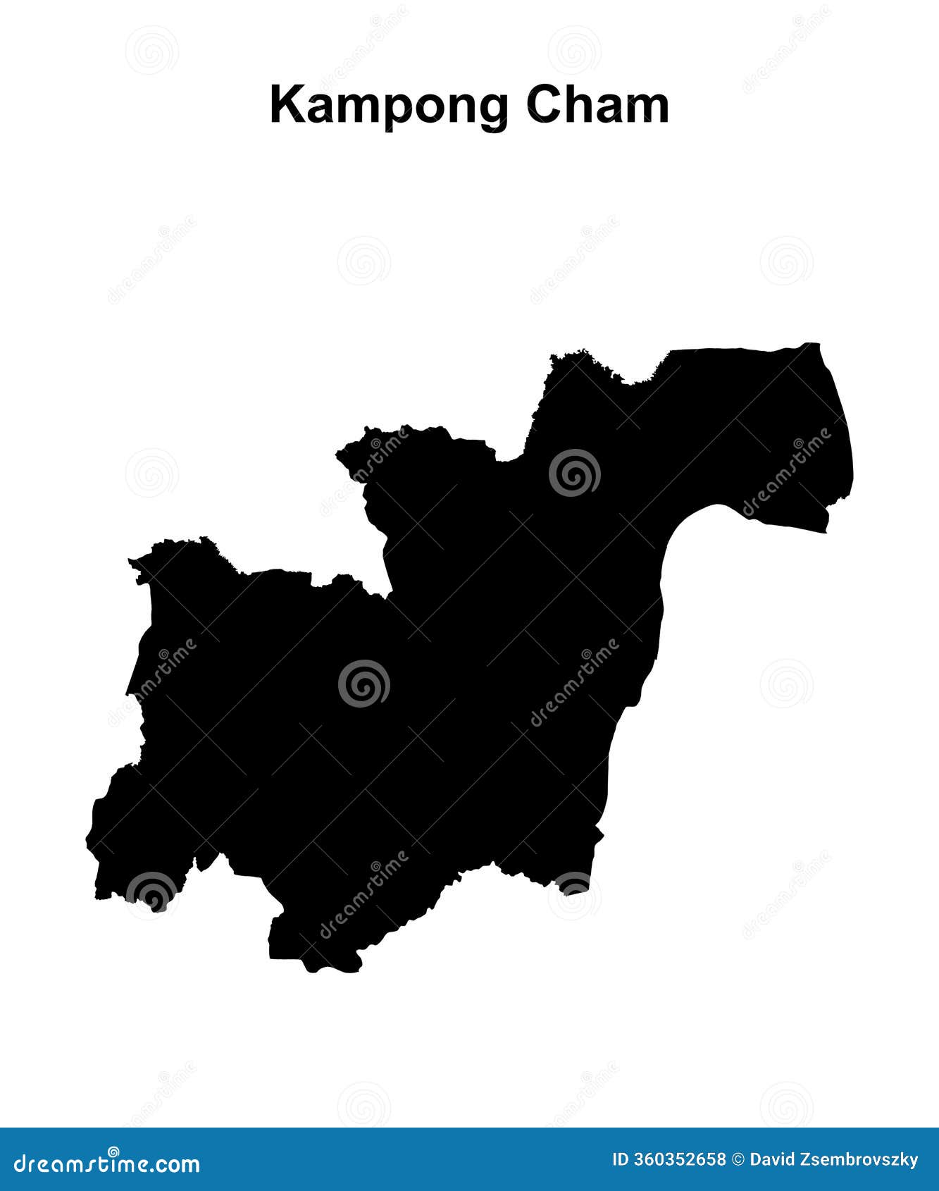 Kampong Cham Province Watercolor Map Of Cambodia Royalty-Free Illustration | CartoonDealer.com ...