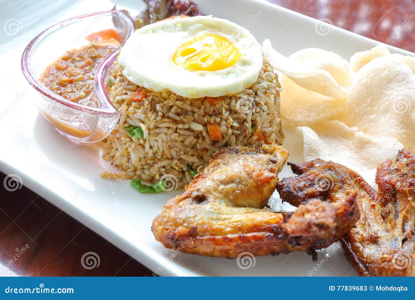 Kampung Fried rice stock image. Image of oriental, ingredient - 77839683