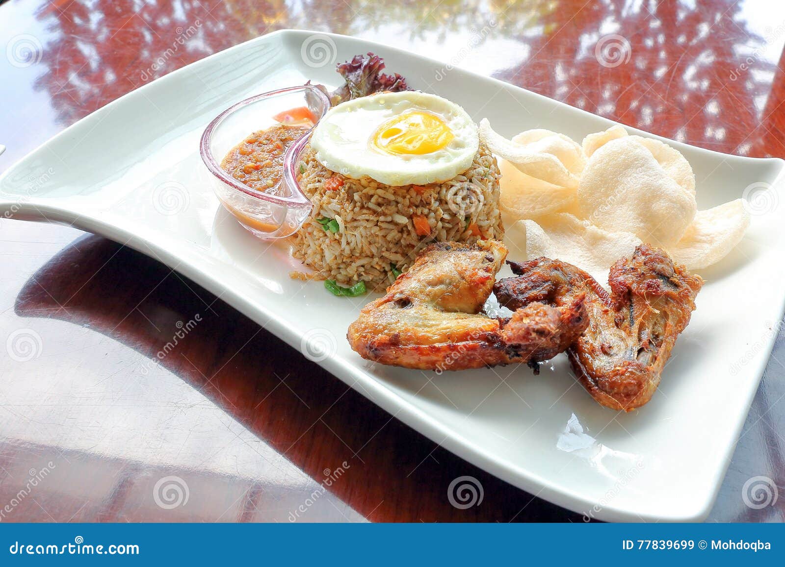 Kampung Fried rice stock image. Image of cooked, thai - 77839699
