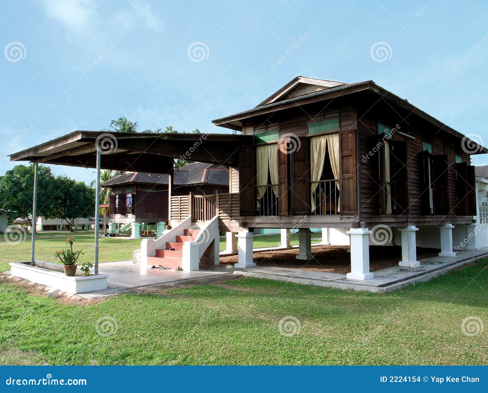 Kampung house stock photo. Image of home, blue, pillar - 2224154
