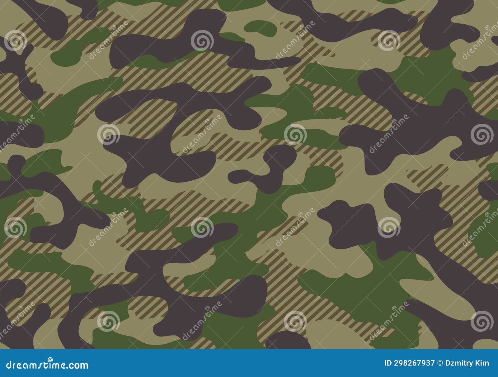 Camouflage Seamless Pattern. Trendy Style Camo, Repeat Print. Vector ...
