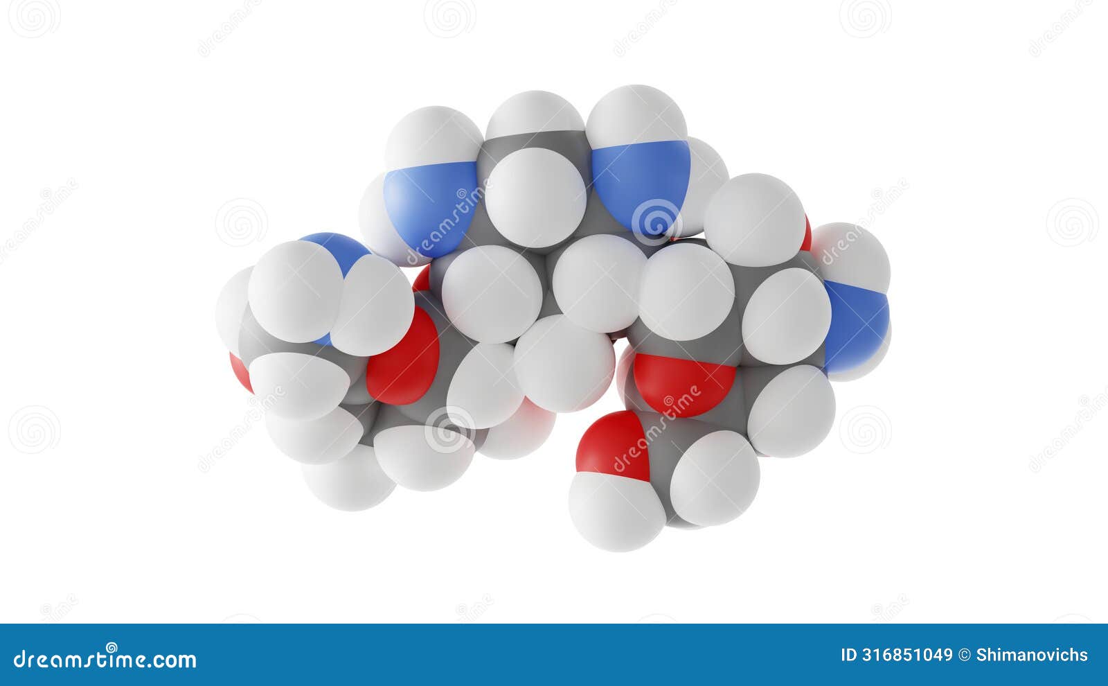 Kanamycin a Molecule, Antibiotic, Molecular Structure, Isolated 3d ...