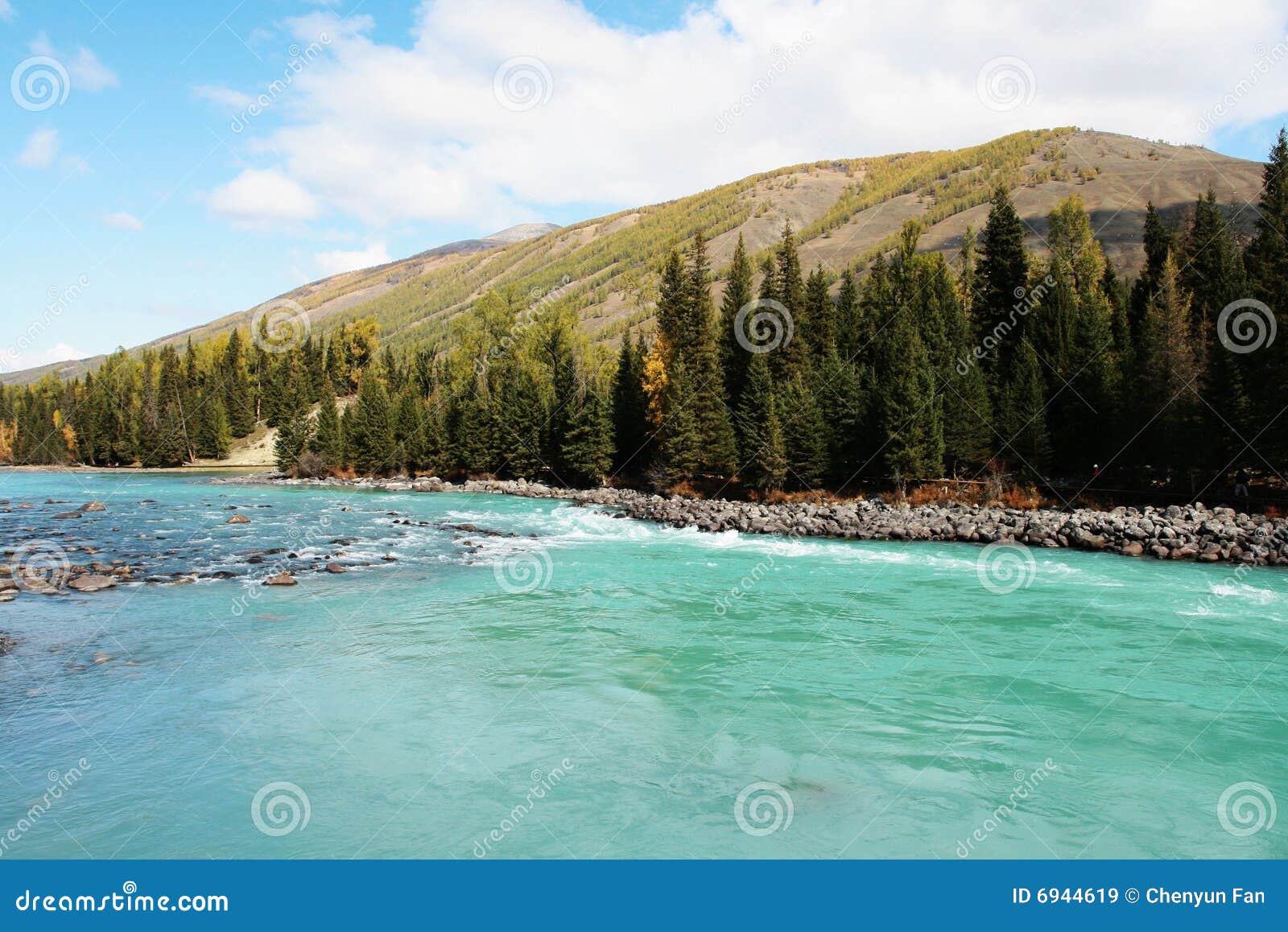 Kanas river stock image. Image of cloudy, travel, pebble - 6944619
