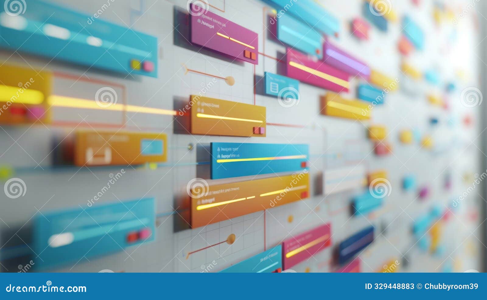 Kanban Board with Tasks Moving through Completion Stages. Stock ...