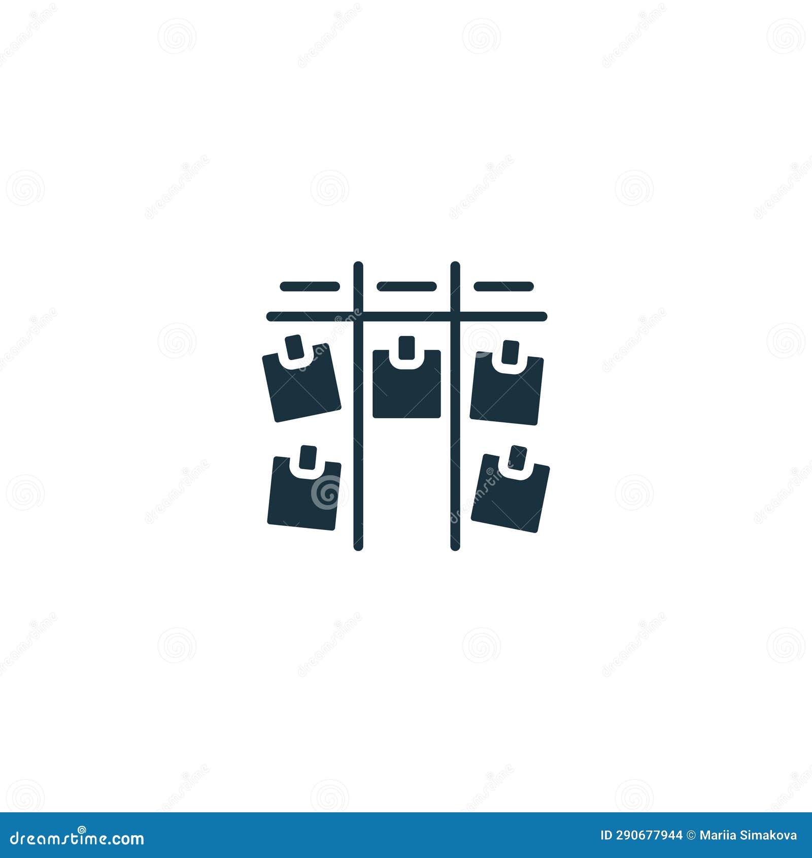 Kanban Icon Monochrome Simple Sign From Productivity Collection Stock