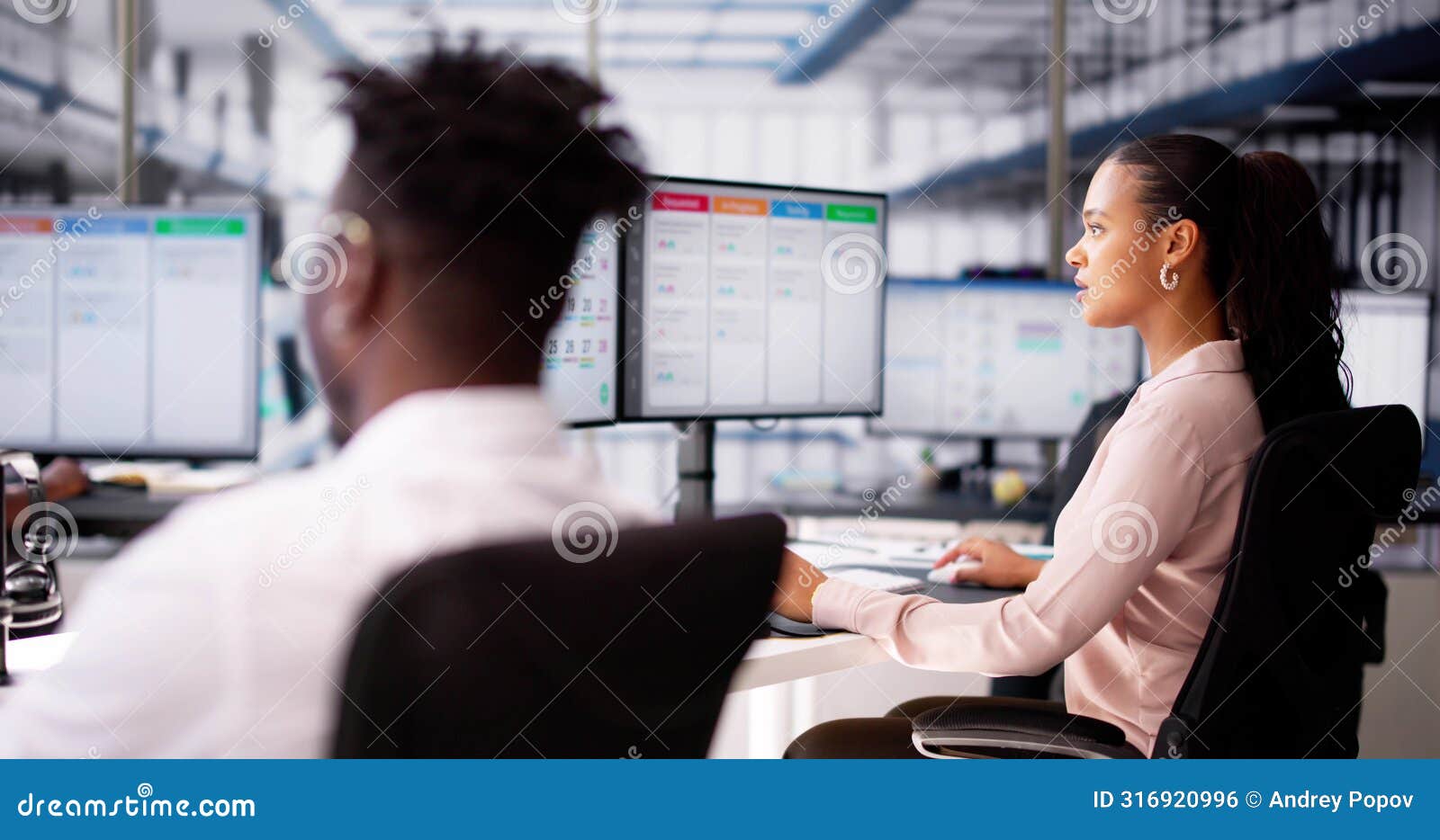 Kanban Project Management Software on Laptop Stock Photo - Image of ...