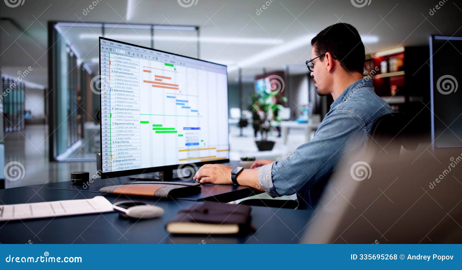 Kanban Project Management Software on Laptop Stock Photo - Image of ...