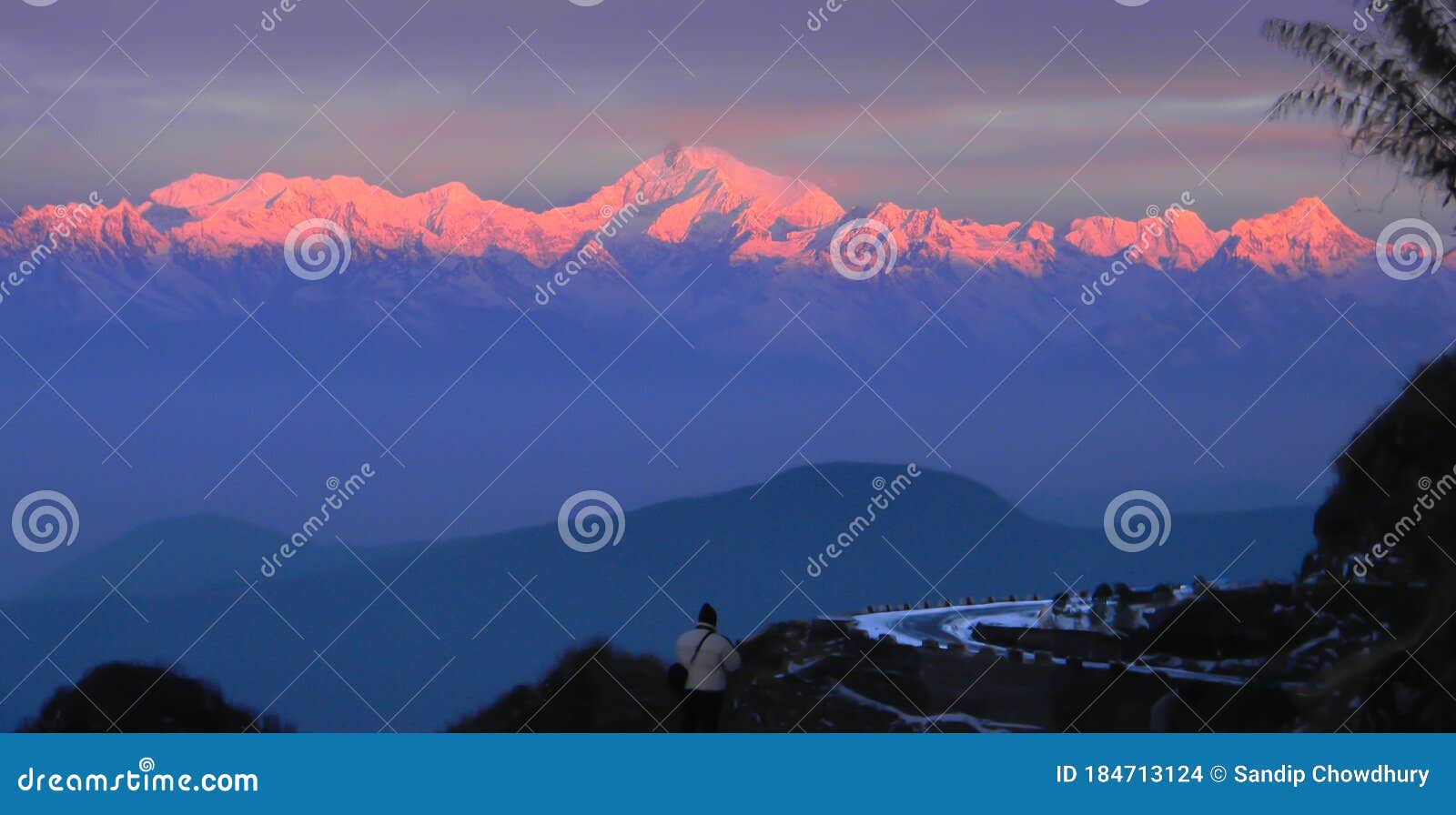 Kanchanjangha Ranges from Silk Route Stock Photo - Image of dawn ...