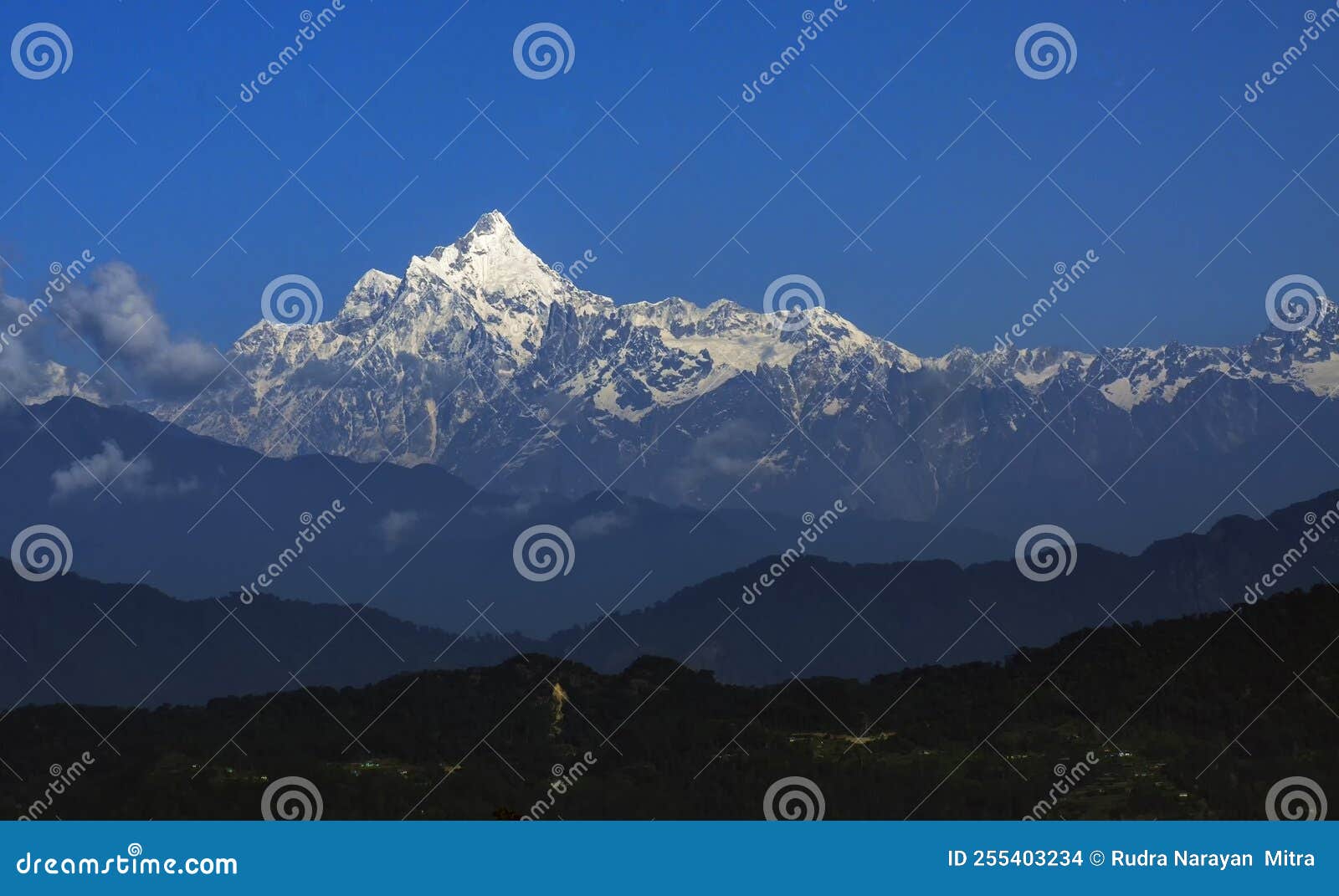 Kanchenjunga Mountain Range in the Morning, Sikkim Stock Photo - Image ...