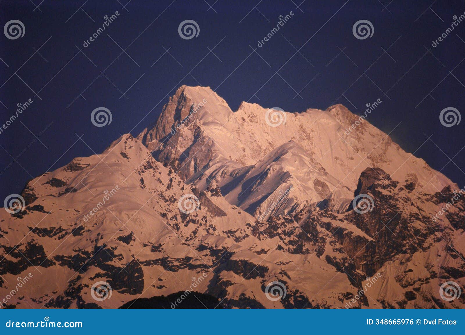 Indian Mountains Kanchenjunga Peak Sikkim India Stock Photo - Image of himalayan, sikkim: 348665976