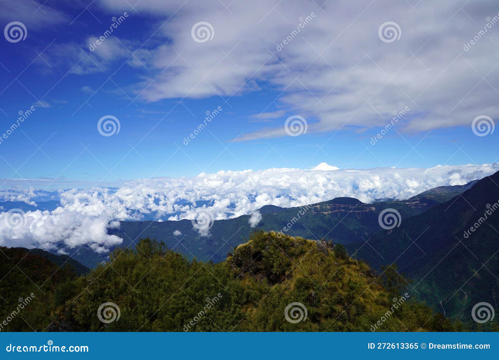 Kanchenjunga Peak View Up Above the Clouds Stock Image - Image of ...
