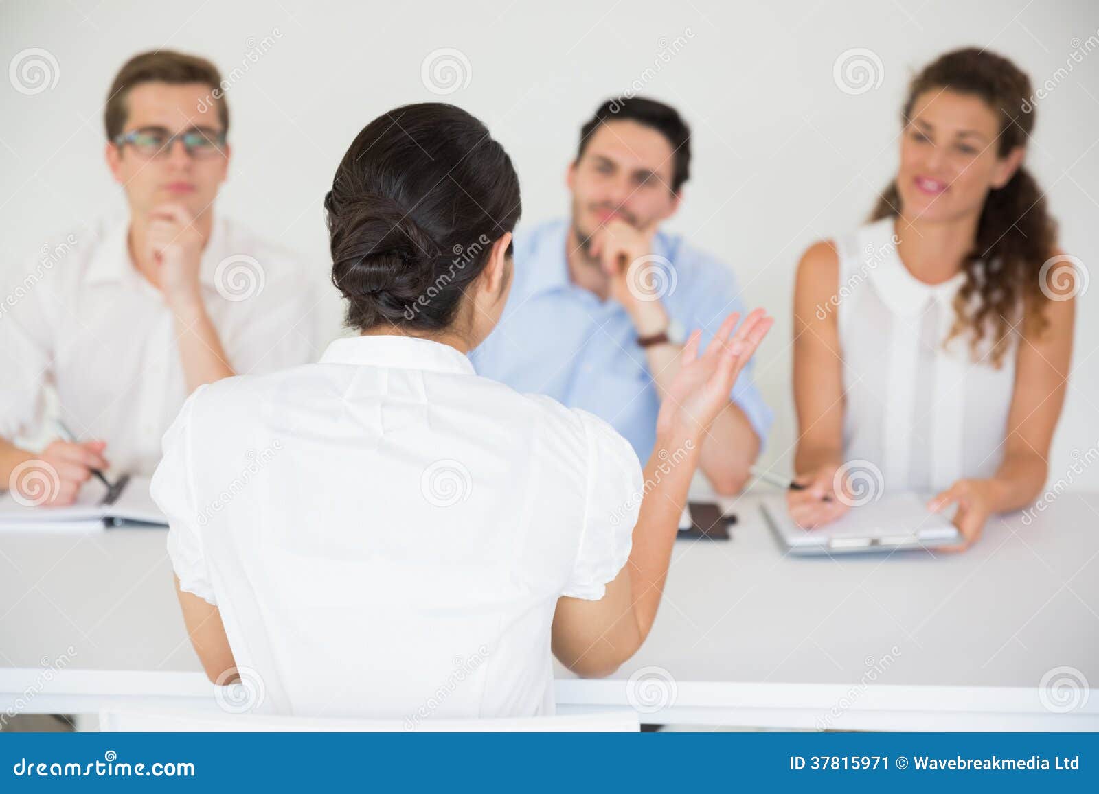 Kandidat, Der Ein Interview Hat Stockbild - Bild von zuhause ...