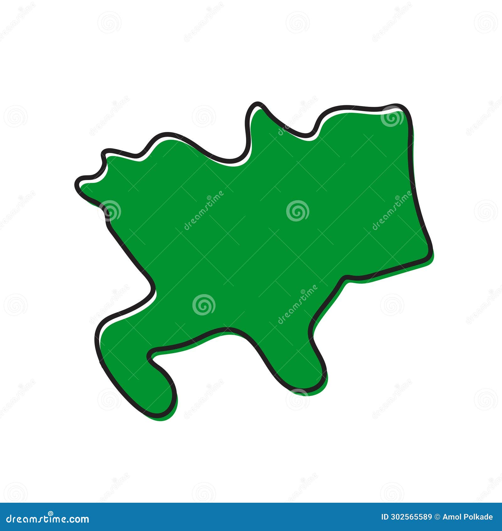 Kandy District of Sri Lanka Vector Map Illustration Stock Vector ...