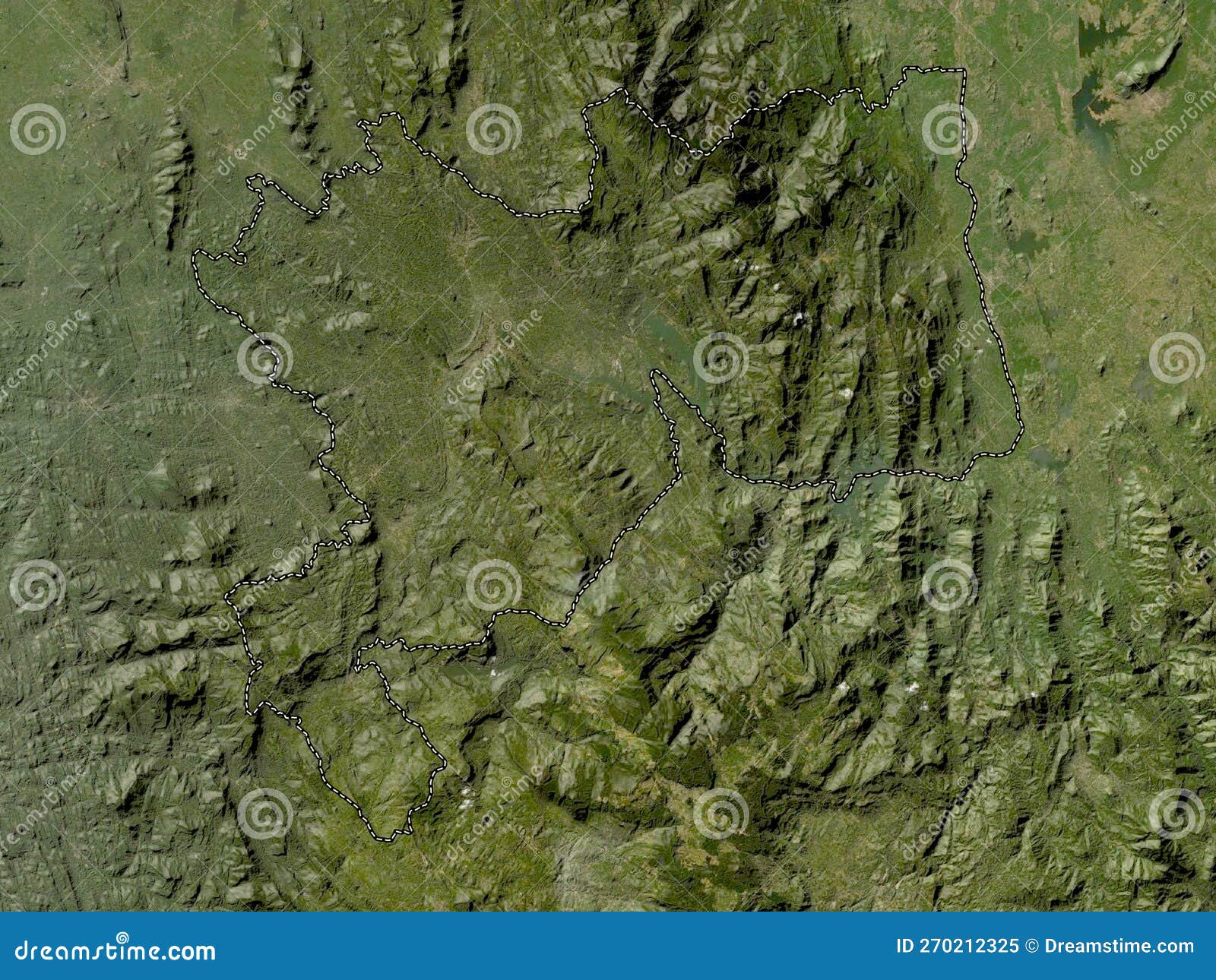 Kandy, Sri Lanka. Low-res Satellite. No Legend Stock Illustration ...