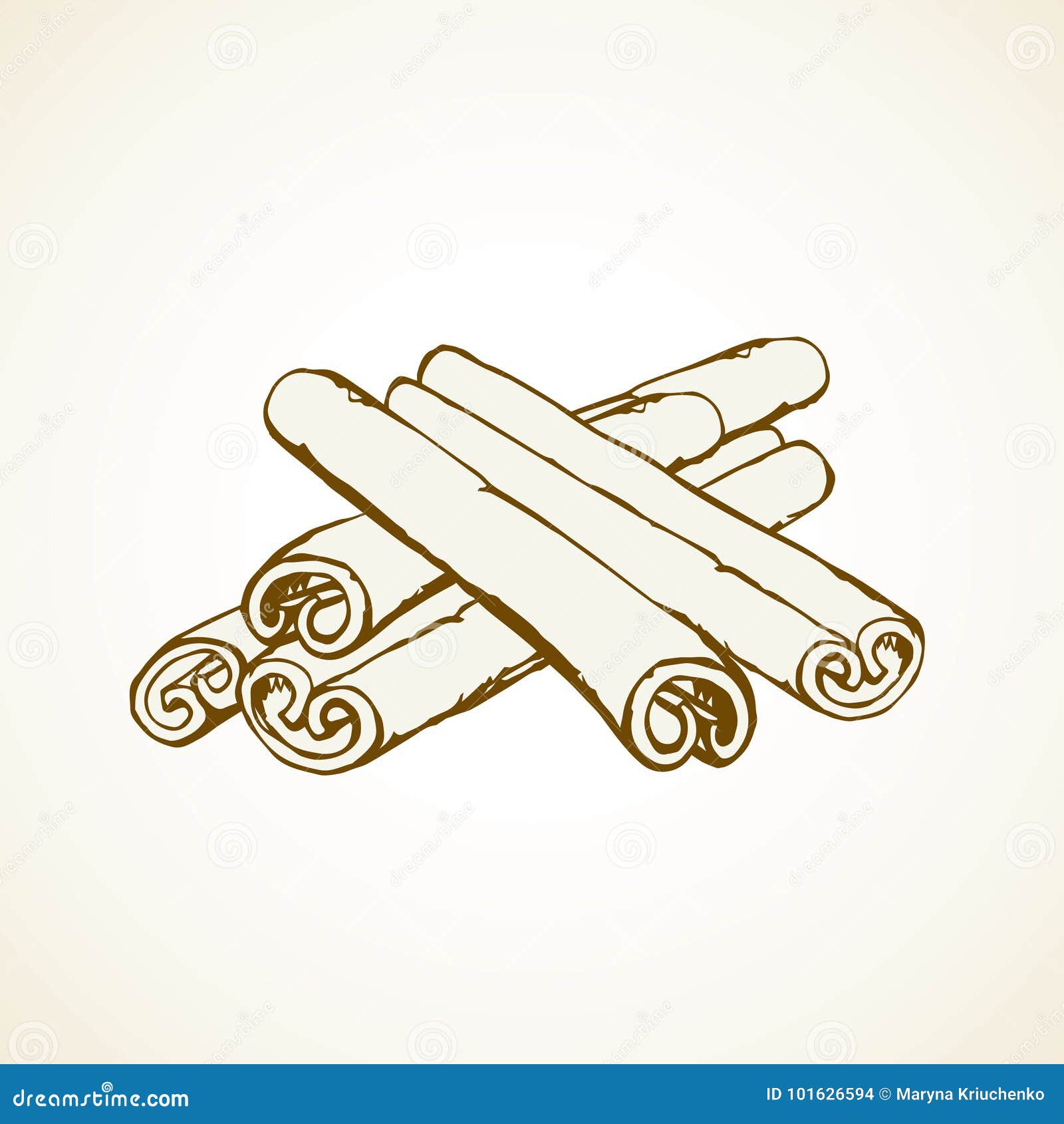 Kaneel Vector tekening vector illustratie. Illustration of naughty ...