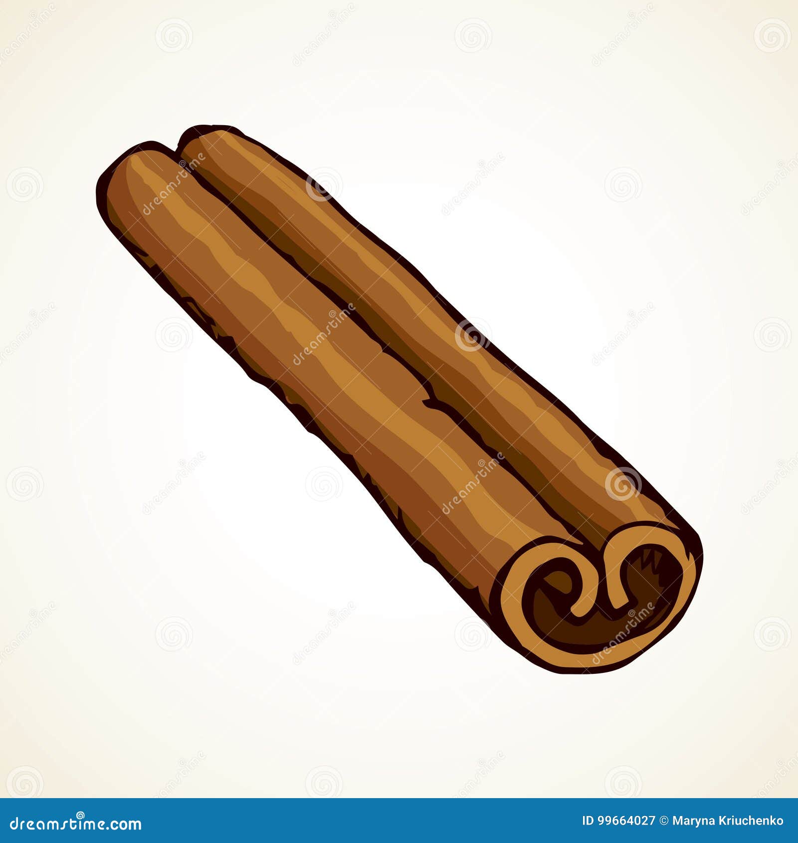 Kaneel Vector tekening vector illustratie. Illustration of geurig ...