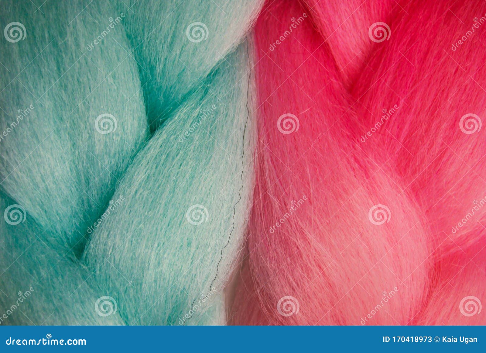 Kanekalon Colored Artificial Hair Strands Synthetic Hair Materials