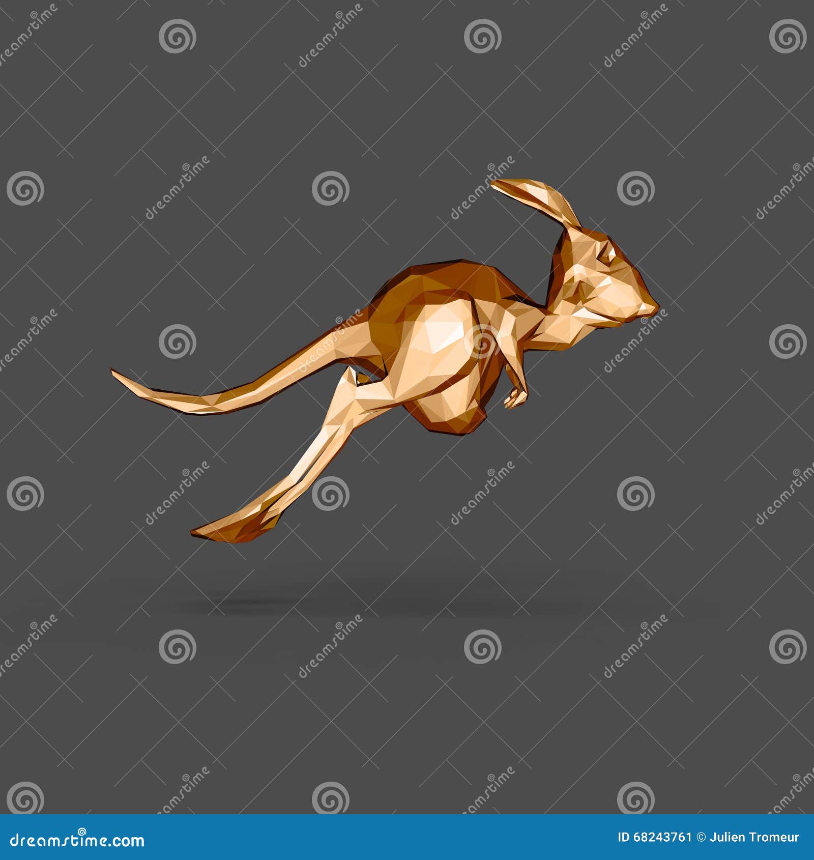 Kangaroo stock illustration. Illustration of triangle - 68243761