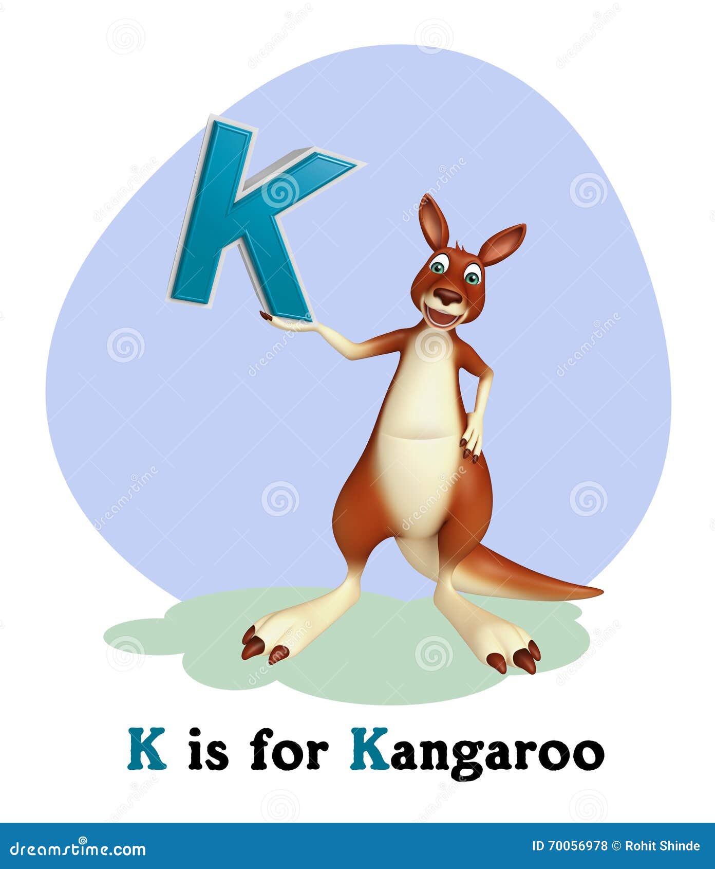 Kangaroo with alphabet stock illustration. Illustration of collection ...