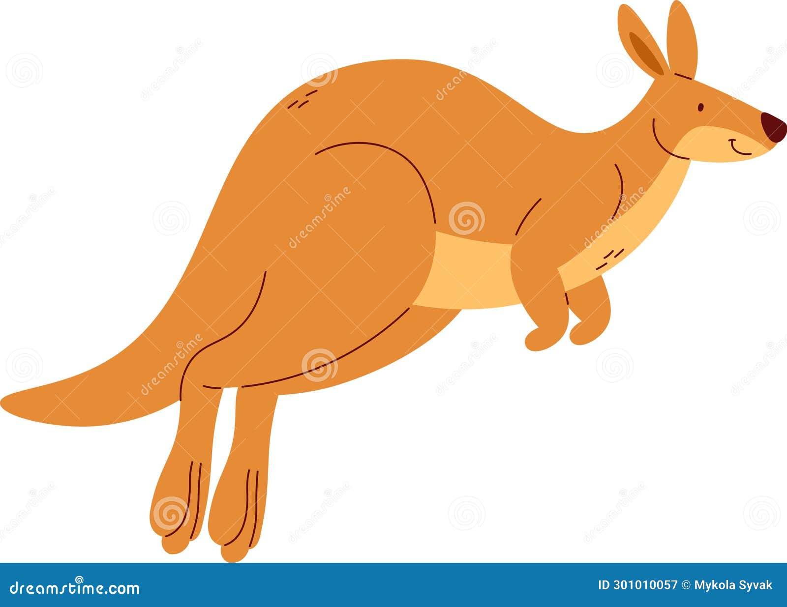 Kangaroo Animal Running stock vector. Illustration of animals - 301010057