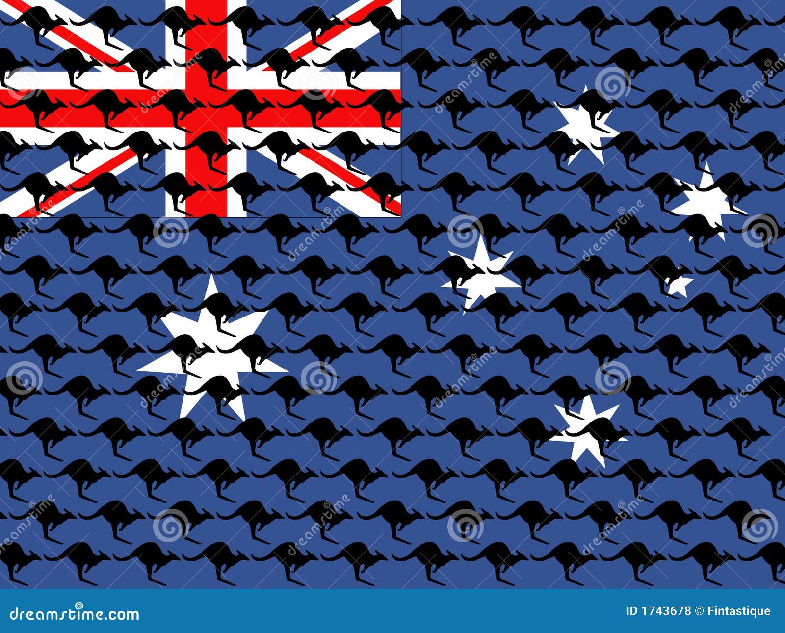 Kangaroo Flag Royalty-Free Stock Image | CartoonDealer.com #19573108