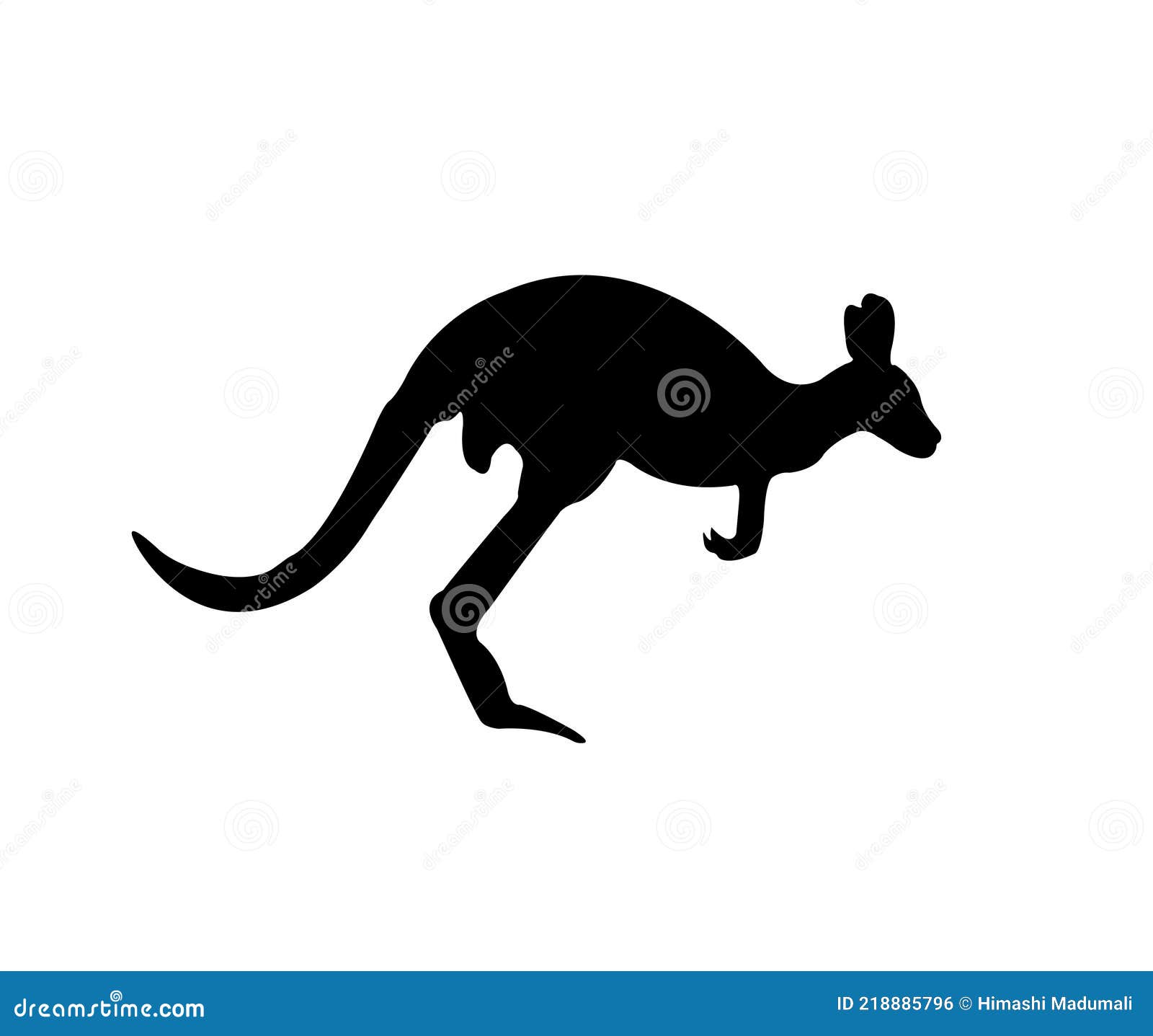 Black Kangaroo Jumping, Isolated Background, Vector Eps | CartoonDealer ...