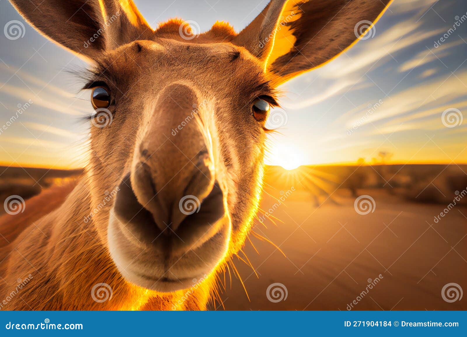 Kangaroo Close Up Taking a Selfie. AI Generated Stock Photo - Image of ...