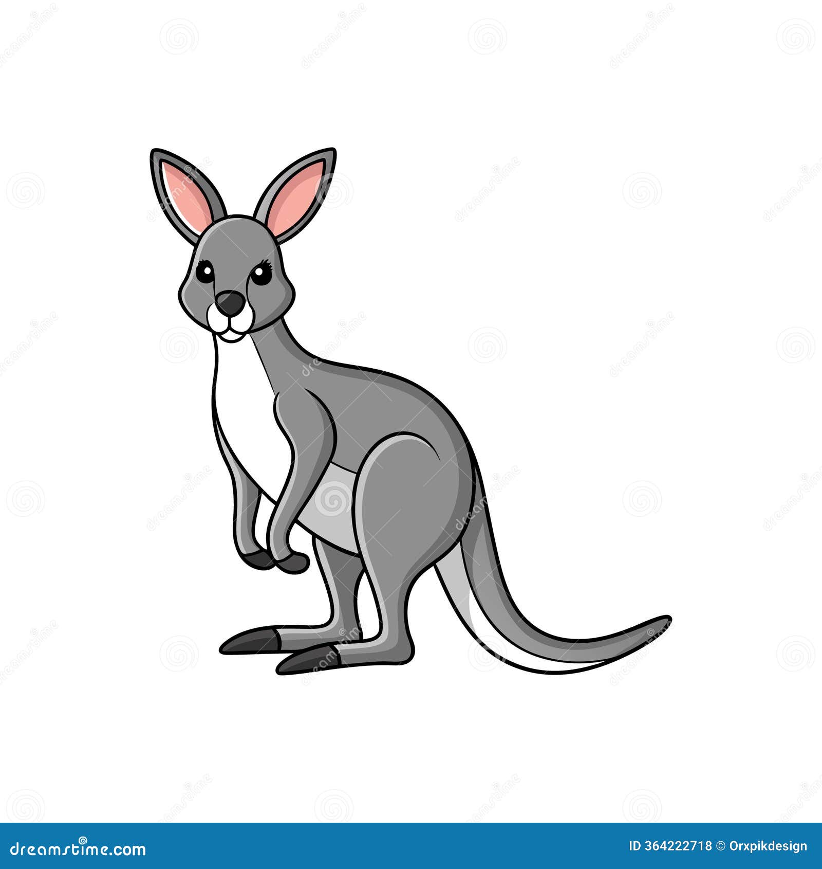 Kangaroo Coloring Template For Kids Royalty-Free Stock Image ...