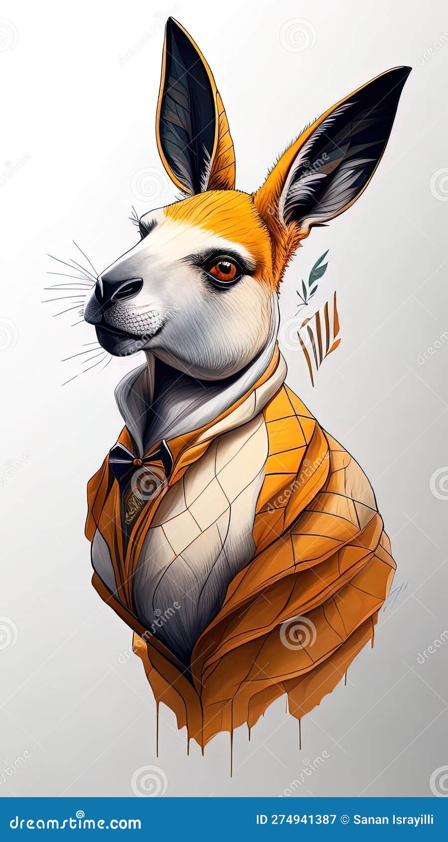 Kangaroo in the Form of a Fox. Vector Illustration Stock Illustration ...