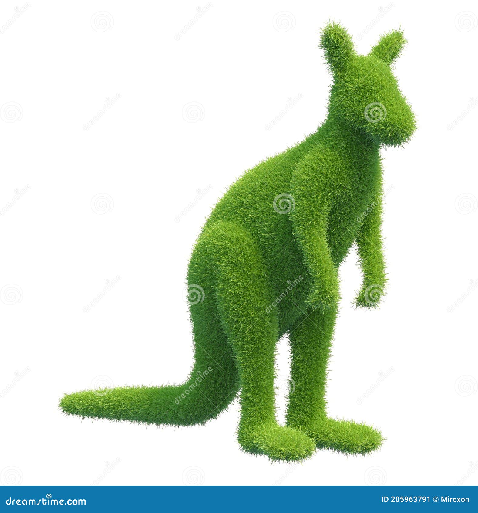 Green Kangaroo Icon In Orange Background. Vector Illustration ...