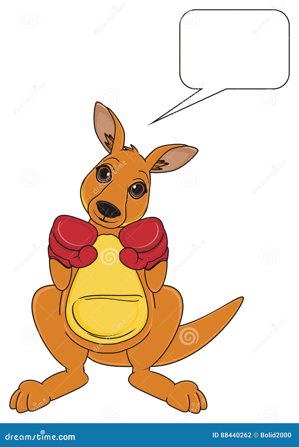 Kangaroo with Gloves and Clean Sign Stock Illustration - Illustration ...