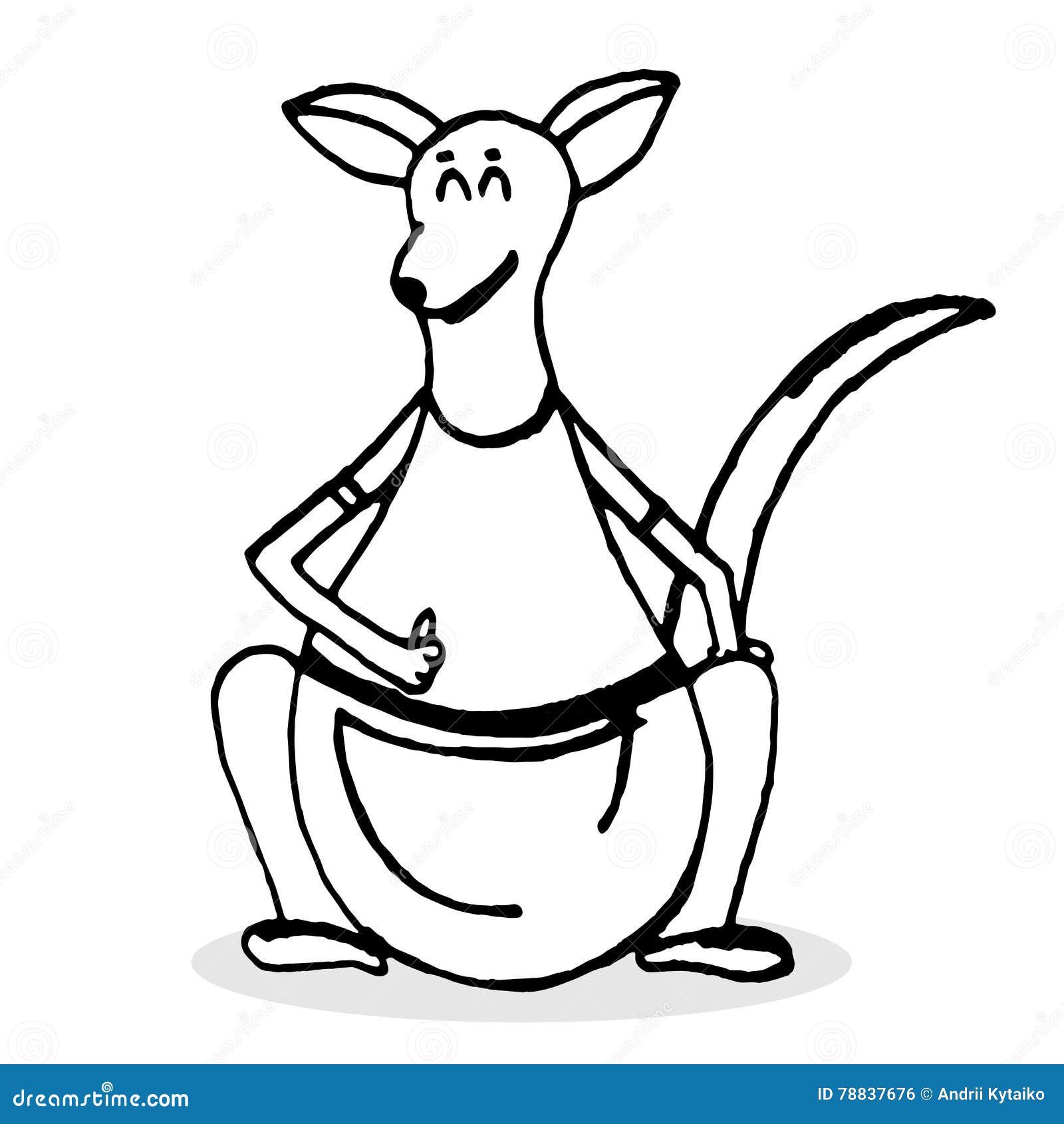 Kangaroo Hand Drawing Vector Illustration | CartoonDealer.com #134779588