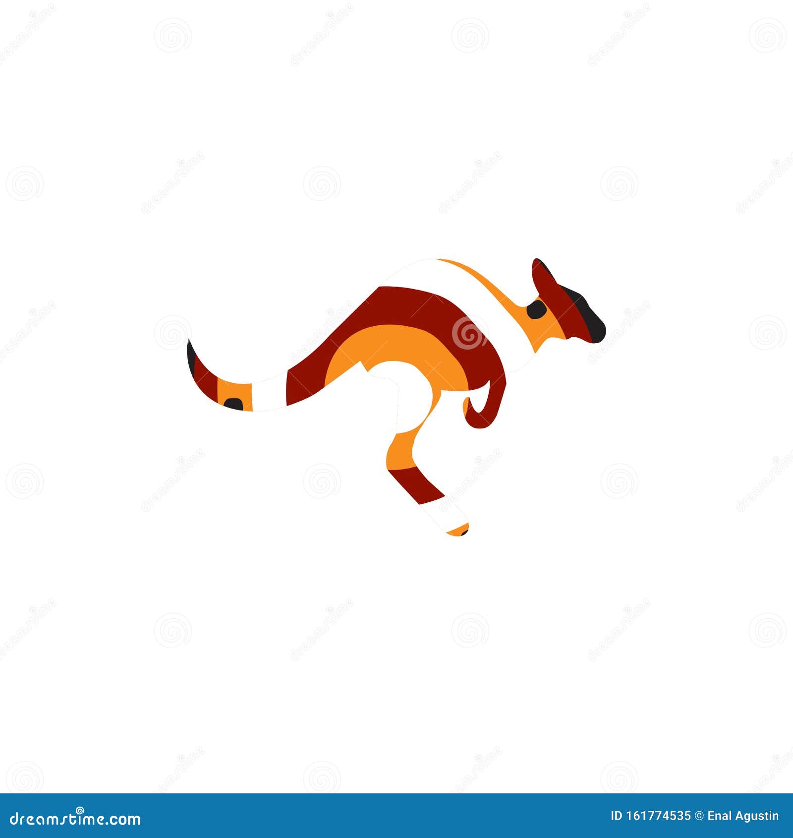 Kangaroo Icon with Aboriginal Art Design Style Vector Stock Vector ...