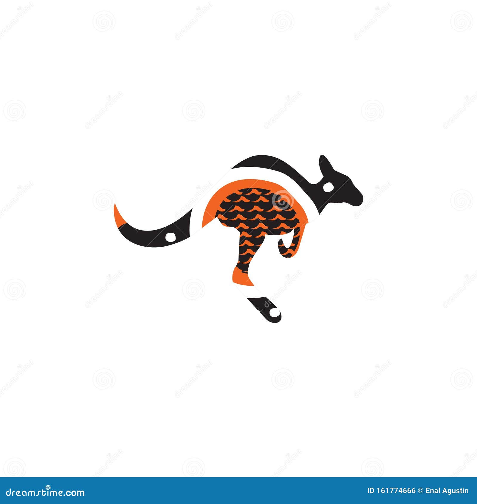 Kangaroo Icon with Aboriginal Art Design Style Vector Stock Vector ...