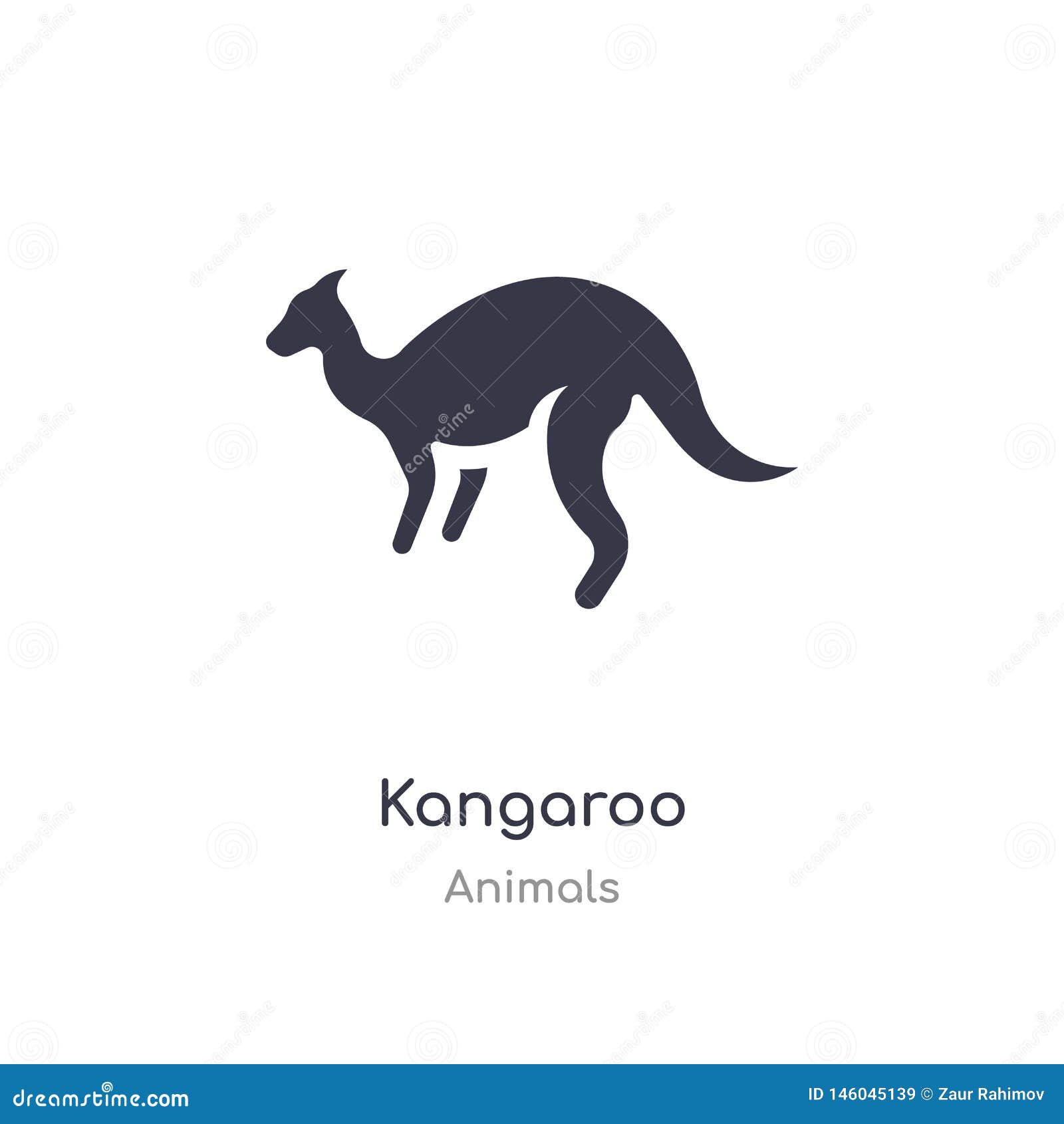 Kangaroo Icon. Isolated Kangaroo Icon Vector Illustration from Animals ...