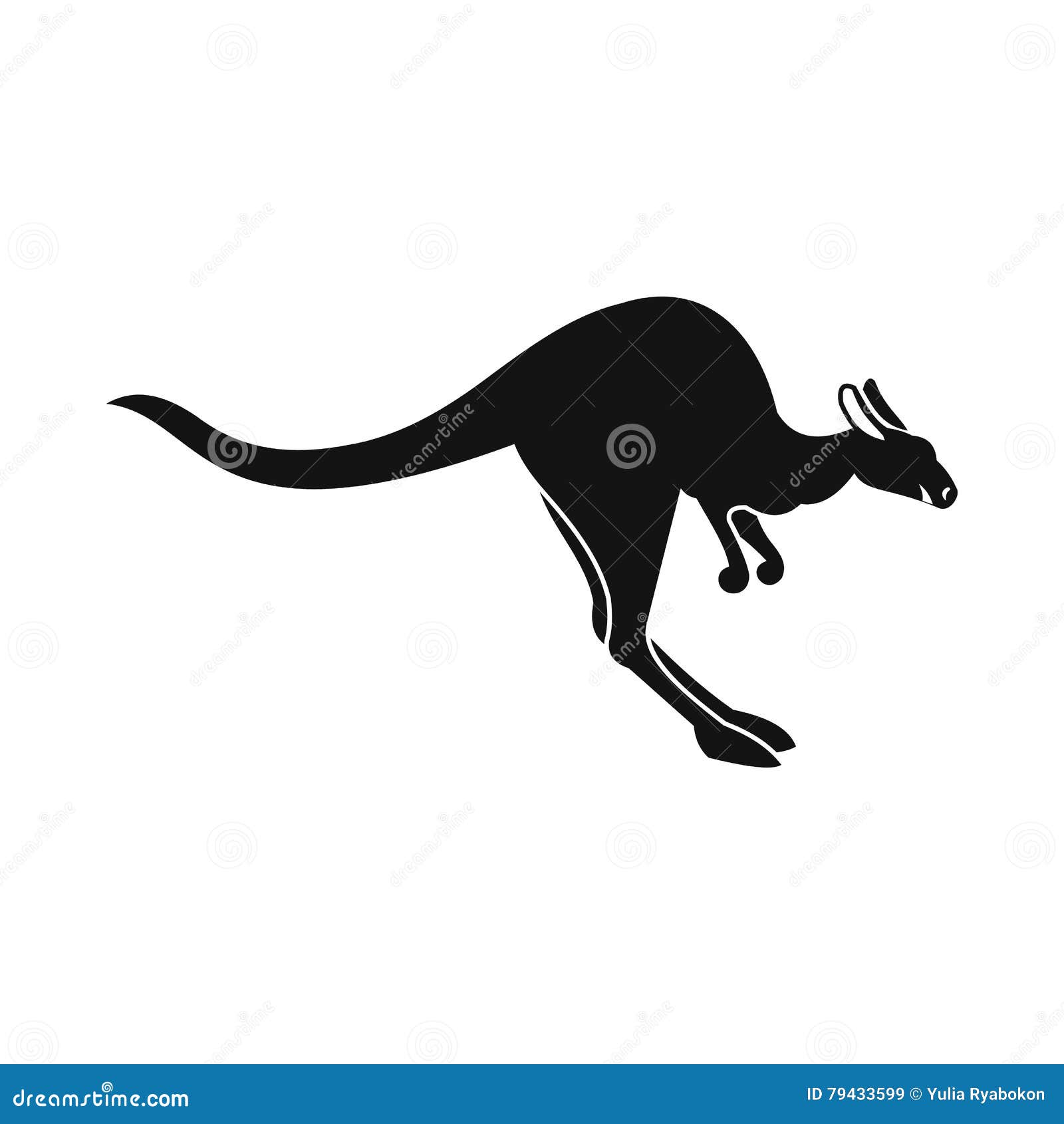 Kangaroo Icon, Simple Style Stock Vector - Illustration of marsupial ...