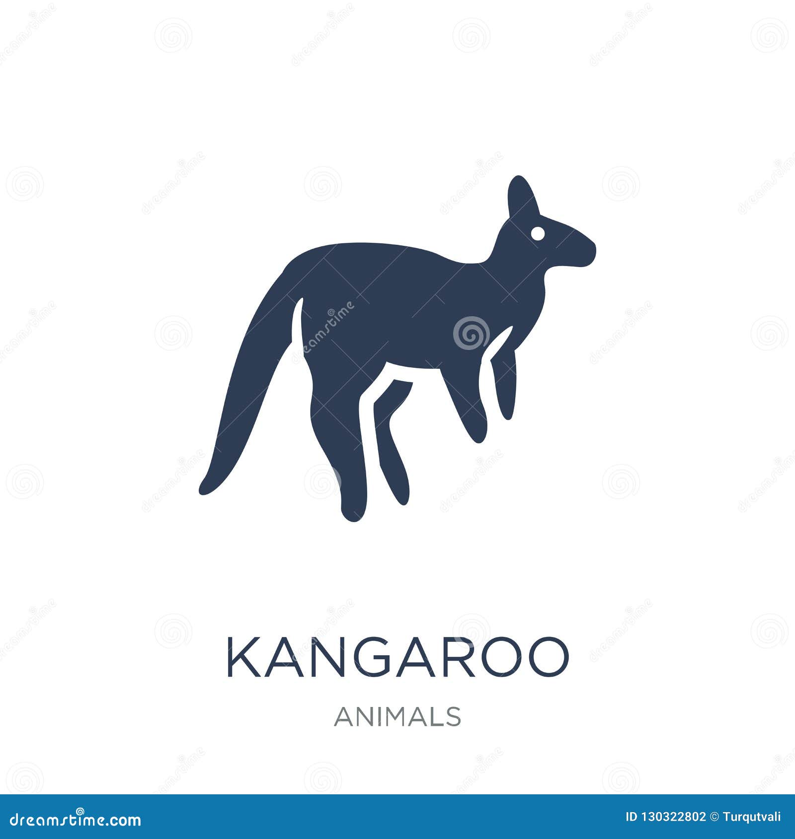 Kangaroo Icon. Trendy Flat Vector Kangaroo Icon on White Background ...