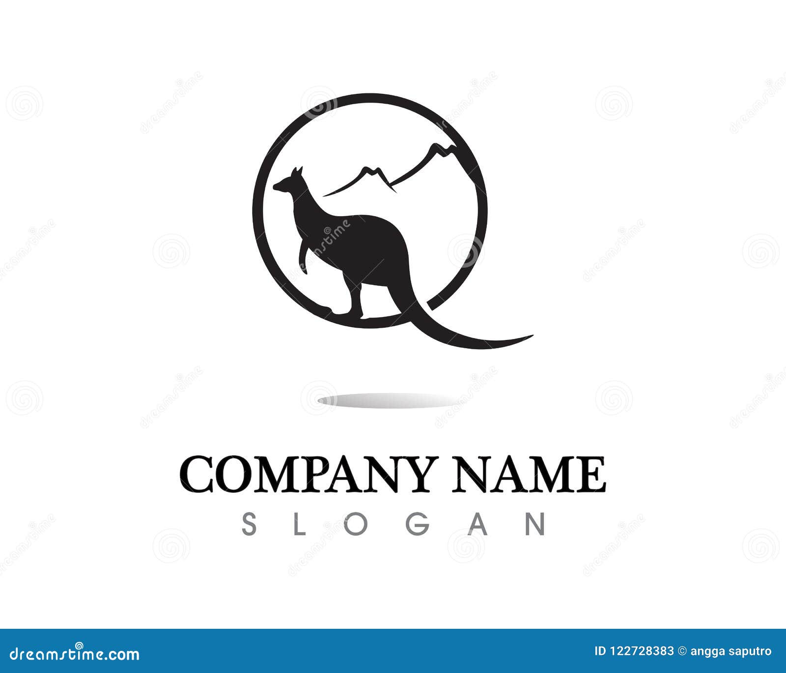Kangaroo Icon Vector Australian Logo Animal Vector Design Stock Vector ...