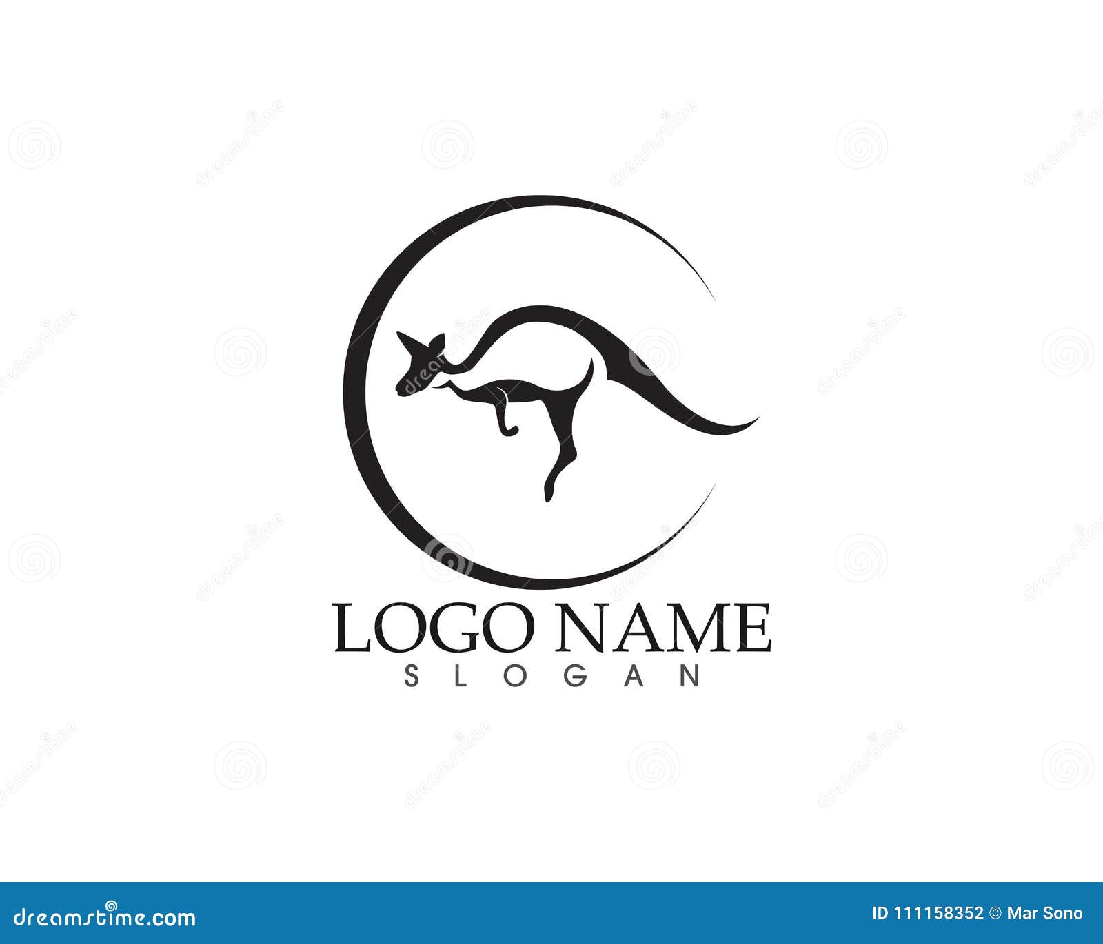 Kangaroo Icon Side View. Australian Logo Symbol. Isolated Vector ...