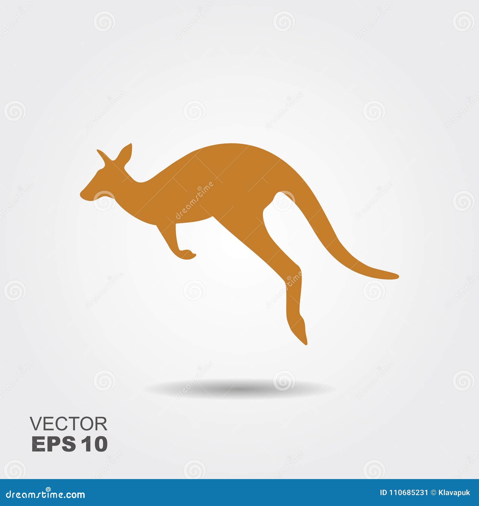 Kangaroo Icon Side View. Australian Logo Symbol. Isolated Vector ...