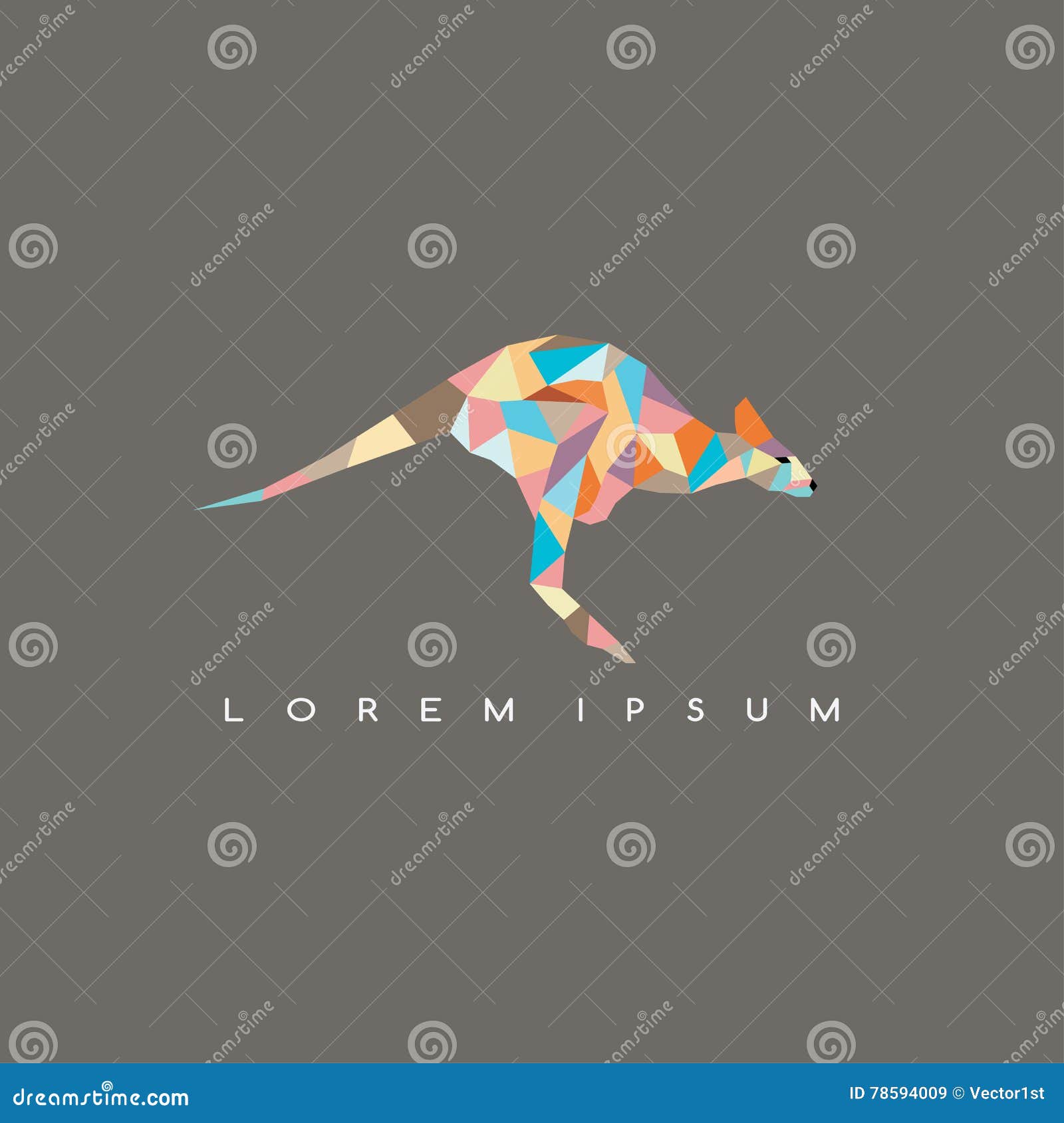 Kangaroo Jump Icon. Side View. Australian Symbol. Isolated Vector Image ...