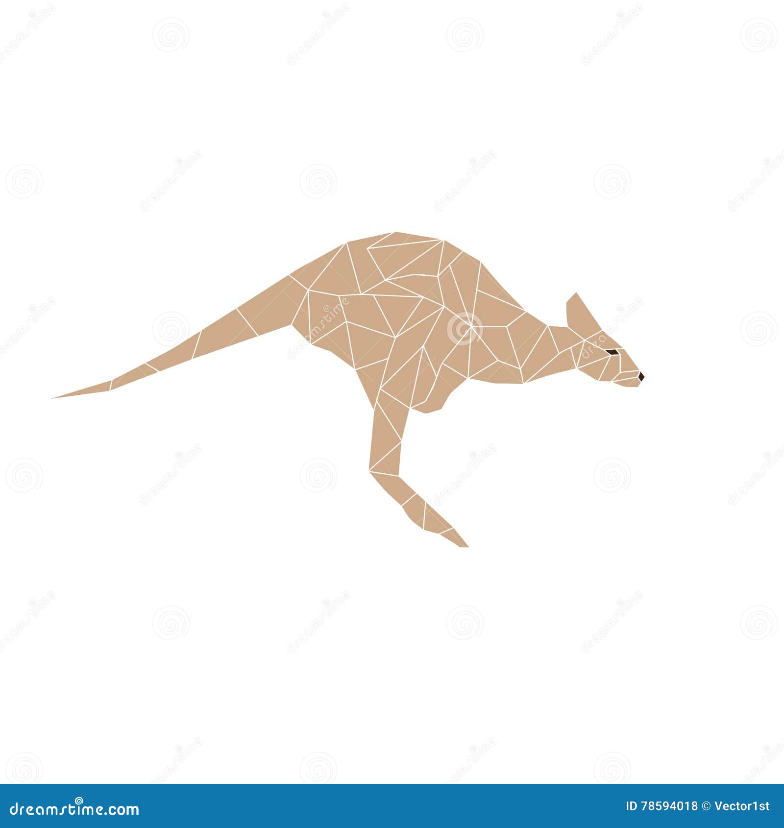 Kangaroo Jump Colorful Mosaic Pattern Stock Vector - Illustration of ...
