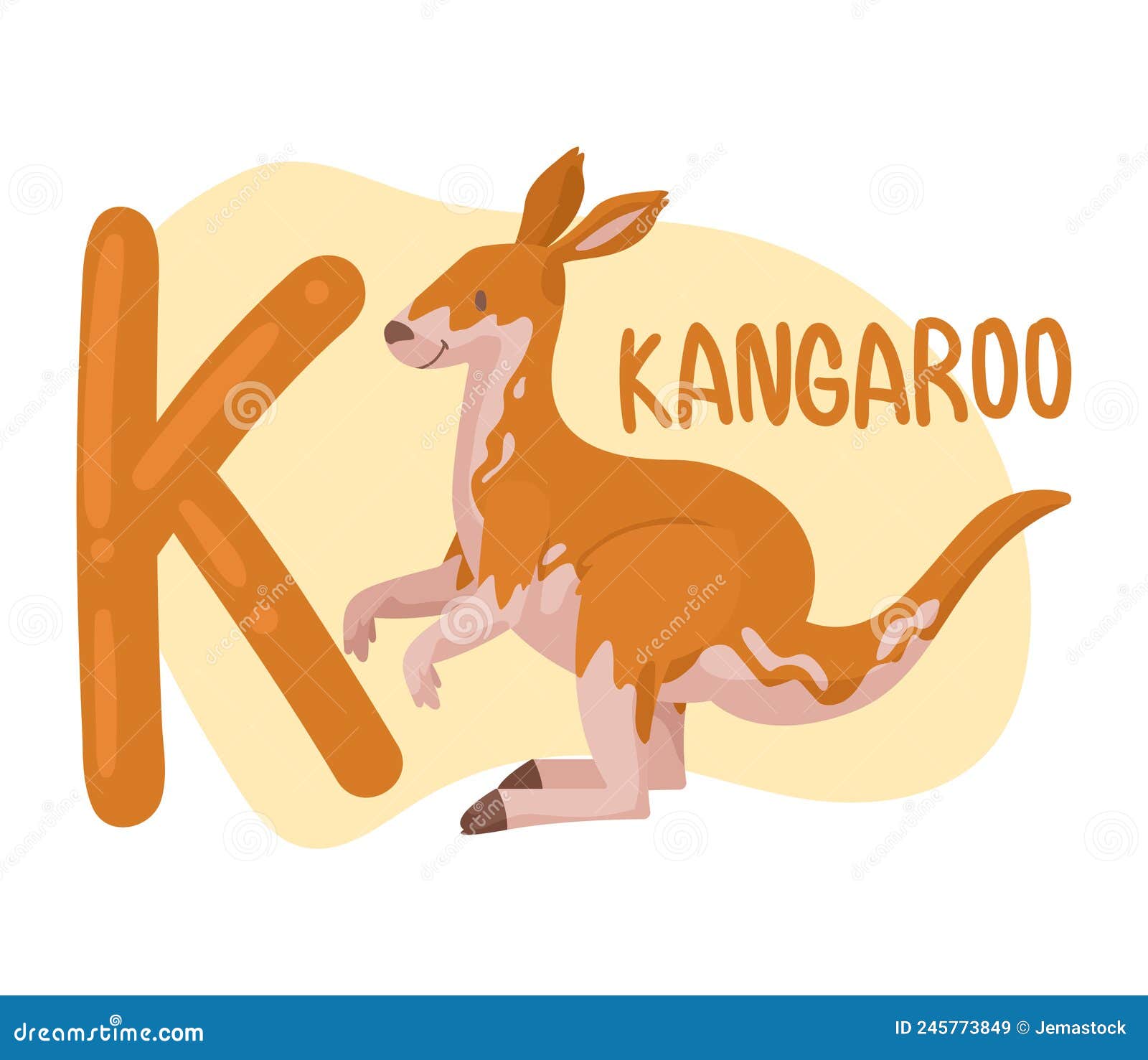 K Is For Kangaroo. Letter K. Kangaroo, Cute Illustration. Animal ...