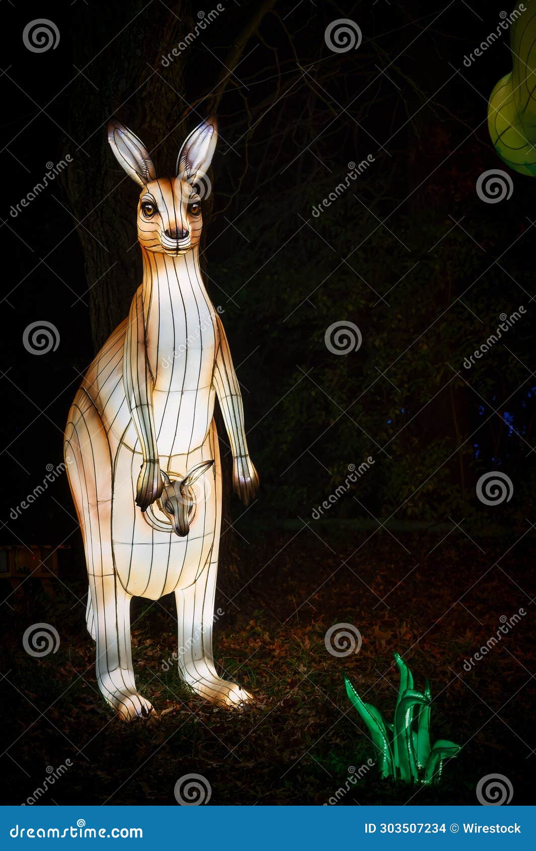 The Kangaroo is Lit Up for the Night at the Park Editorial Stock Image ...
