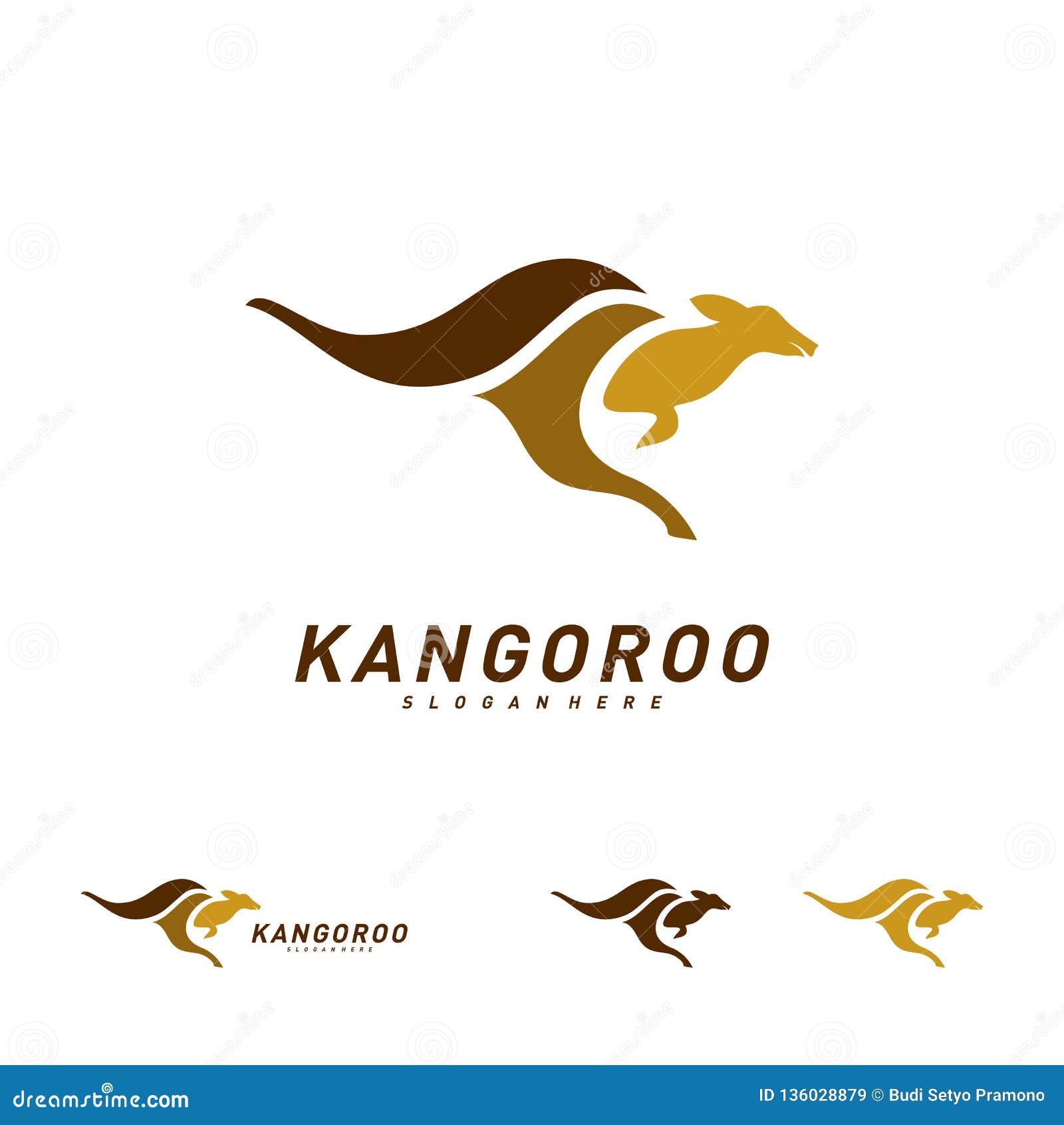 Kangaroo Logo Design Vector Template. Kangaroo Fast Logo Concepts Stock ...