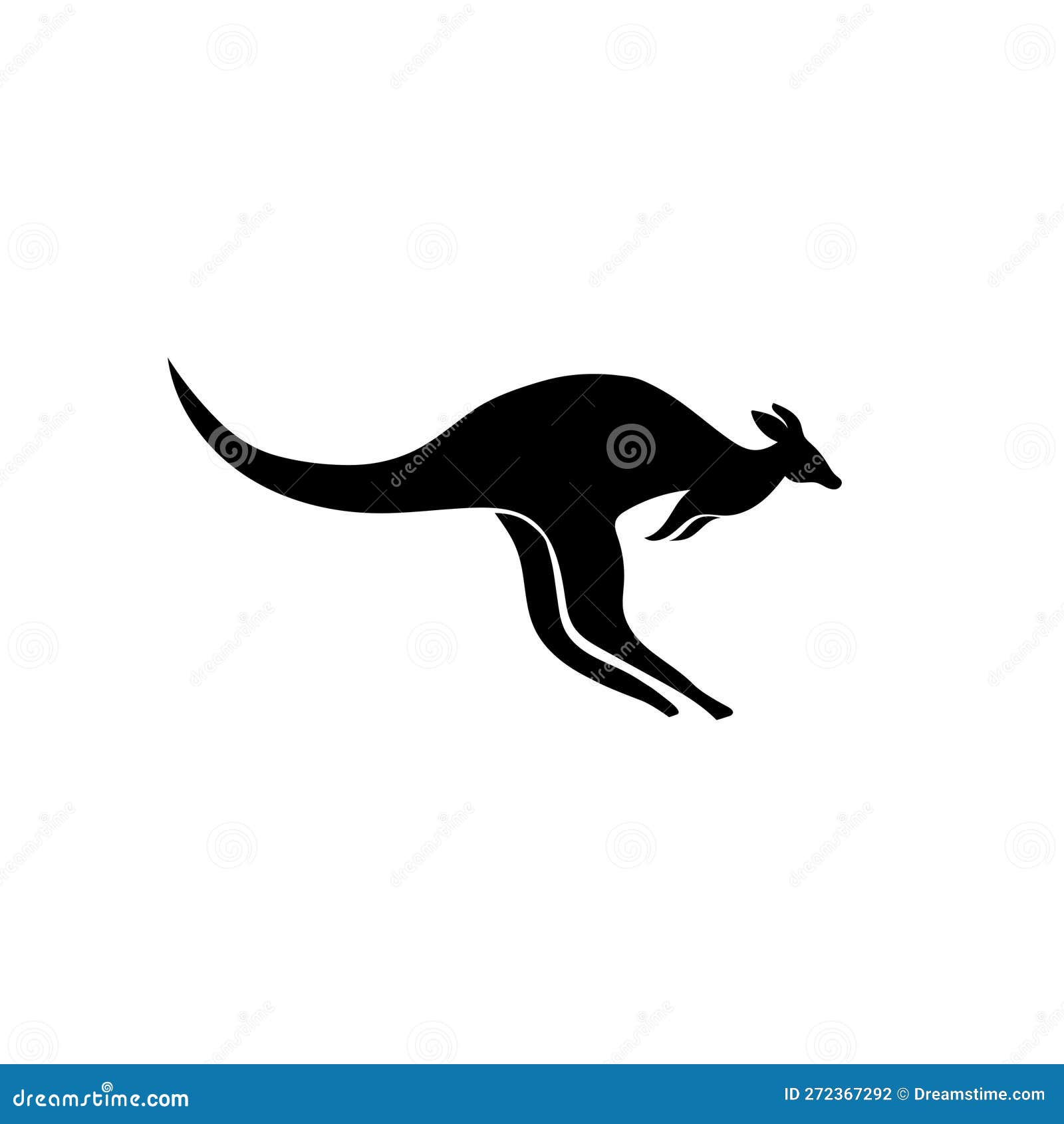 Kangaroo Logo Icon Side Profile Vector Illustration Stock Vector ...