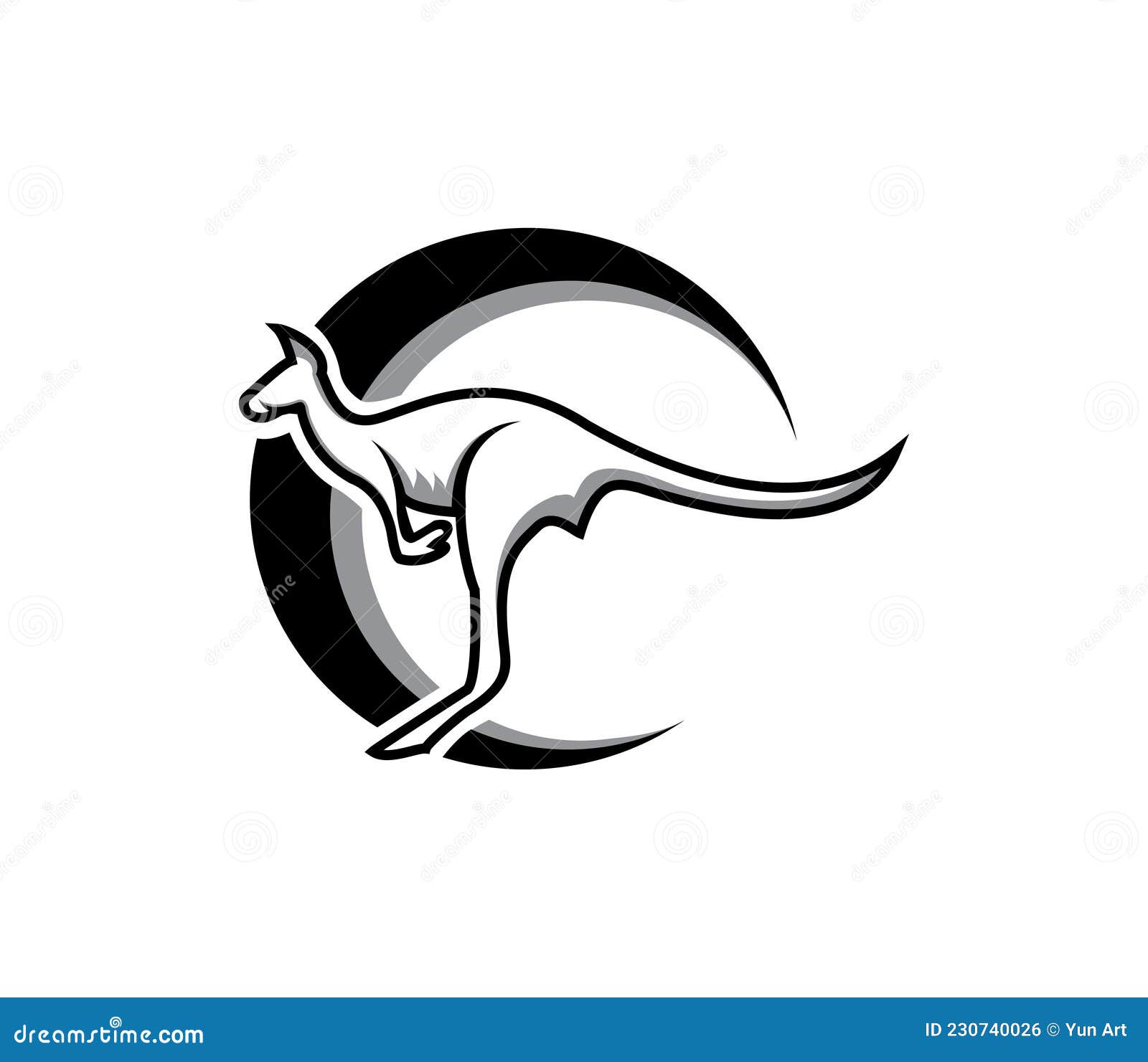 Kangaroo Logo Simple Design Icon Stock Illustration - Illustration of ...
